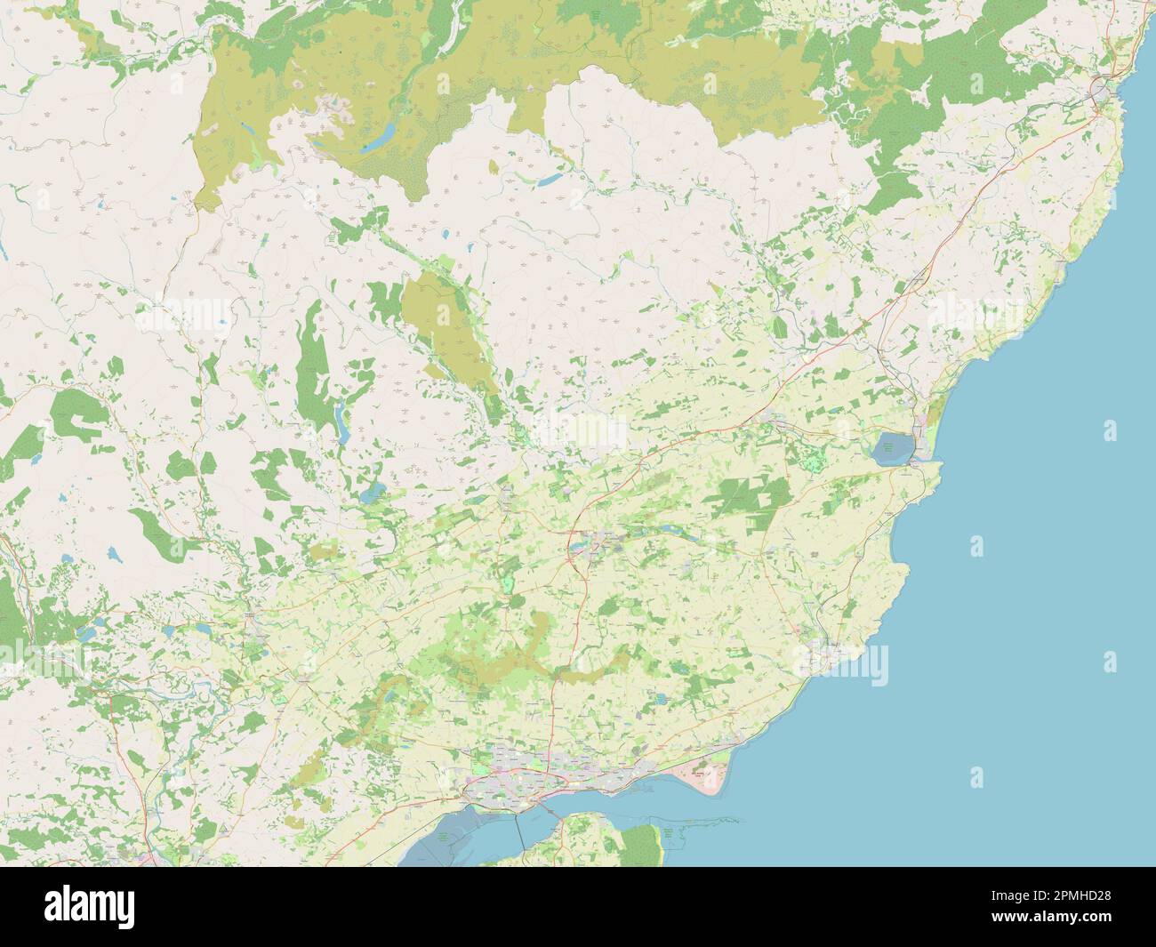 Angus, region of Scotland - Great Britain. Open Street Map Stock Photo ...