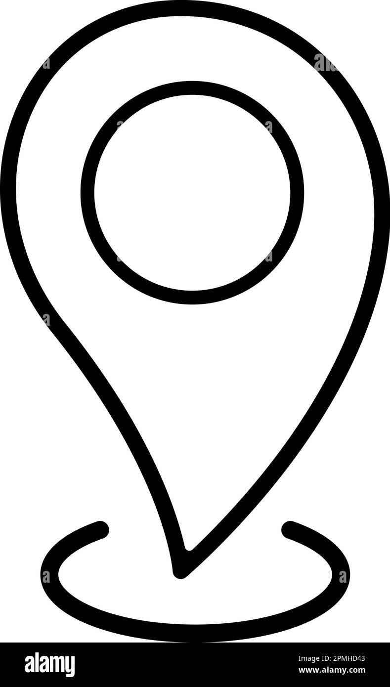 Linear simple icon of location pin as navigation concept Stock Vector ...