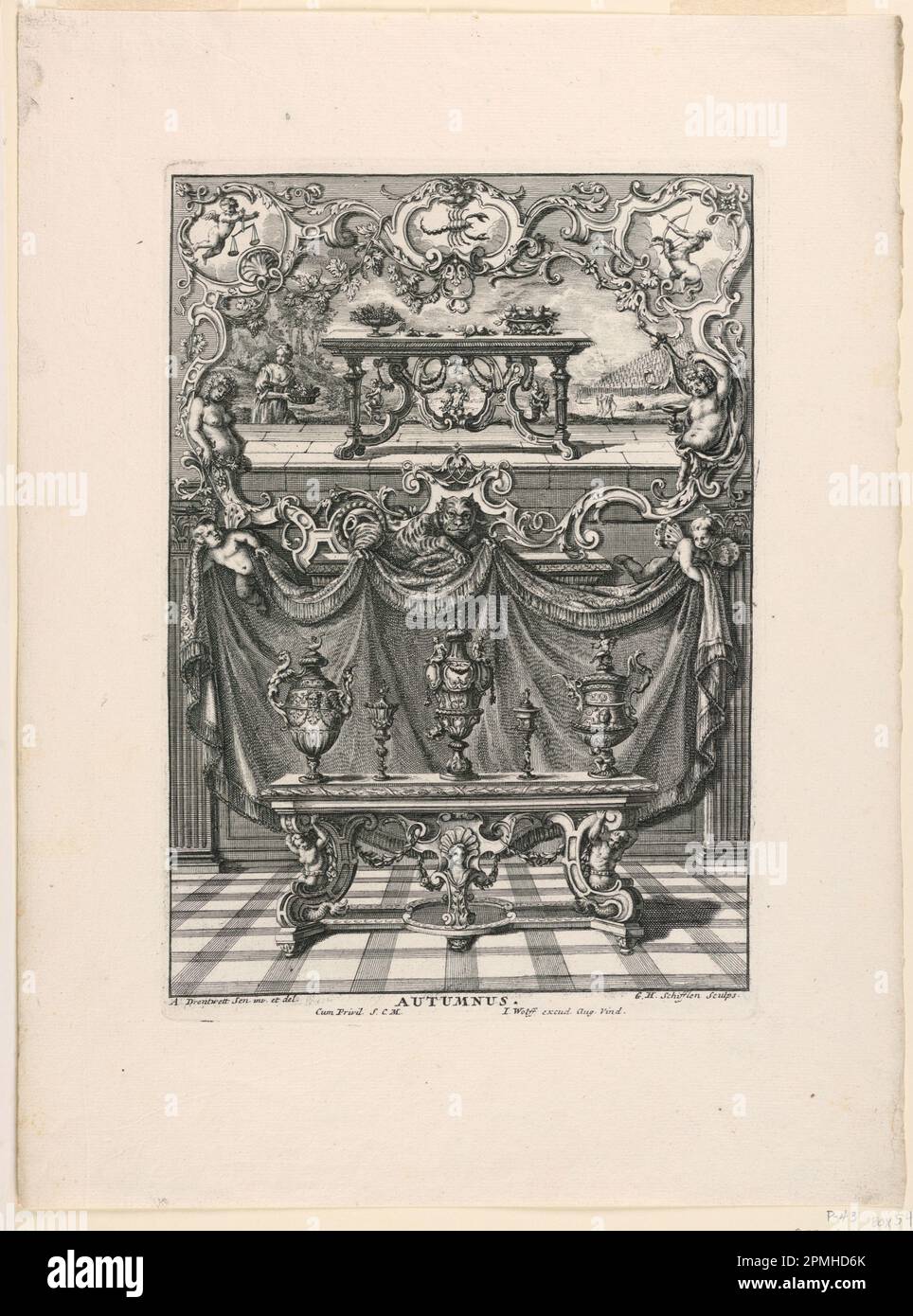 Georg heinrich schifflen and published by jeremias wolff hi-res stock ...