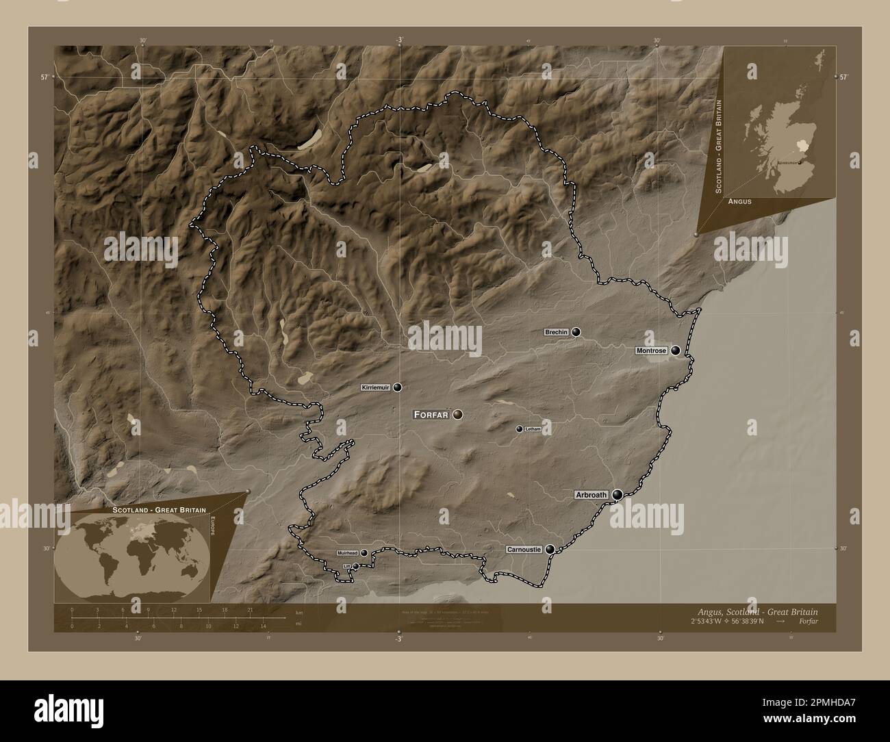 Map of arbroath hi-res stock photography and images - Alamy