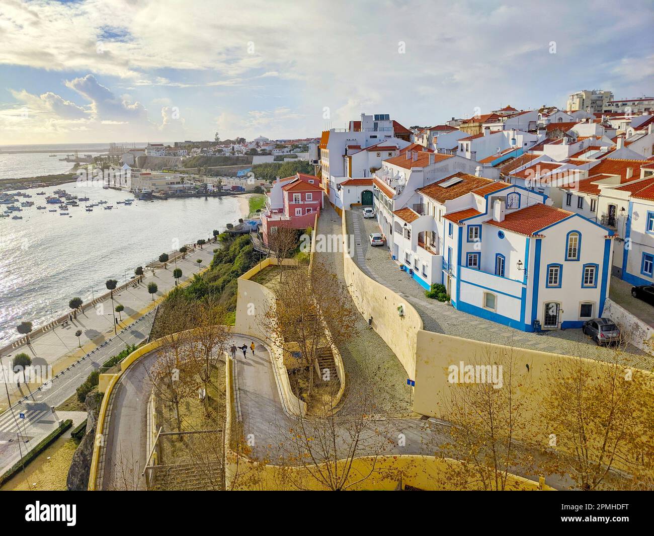 Landscape of coastal Portuguese town. Sines, Portugal Stock Photo - Alamy