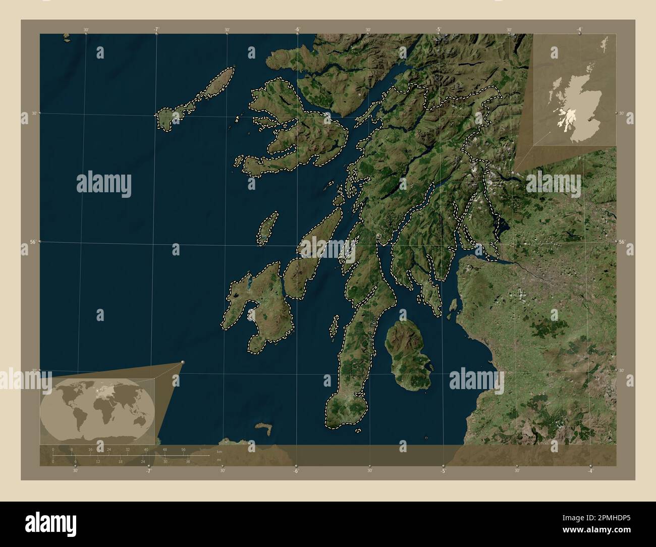 Map of lochgilphead hi-res stock photography and images - Alamy