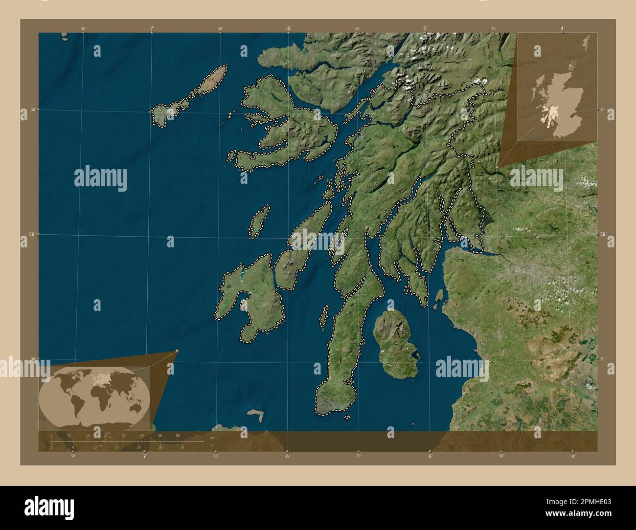 Argyll and Bute, region of Scotland - Great Britain. Low resolution ...