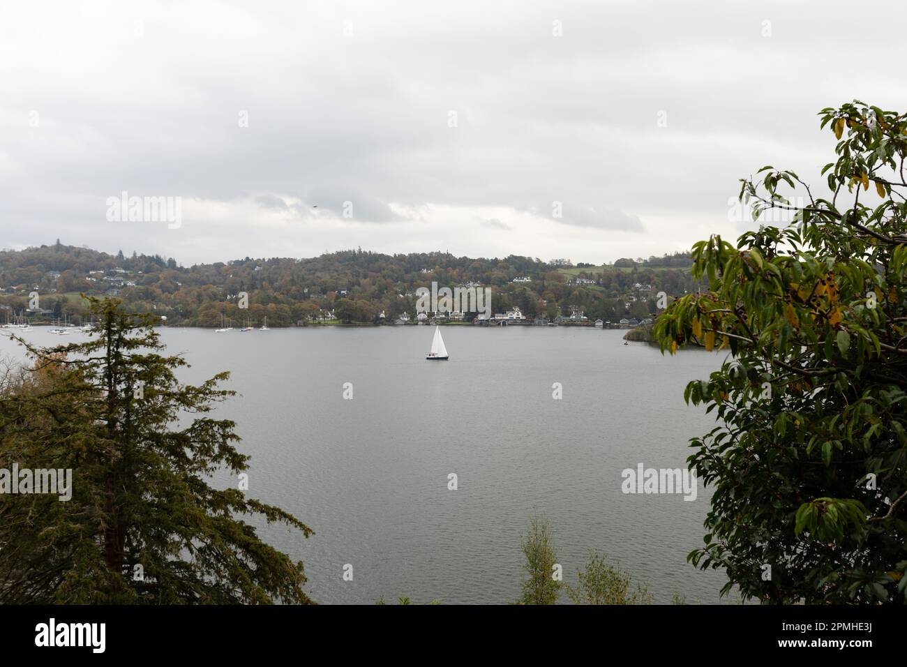 Views of Lake Windermere from Claife Viewing Station on the 21st ...