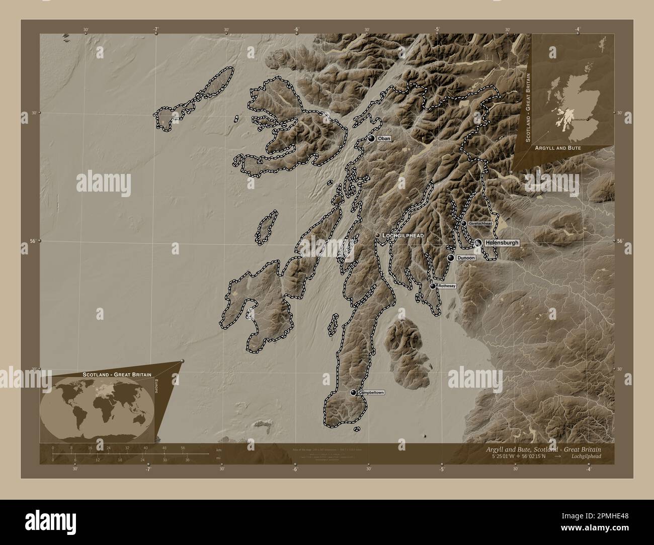 Rothesay map hi-res stock photography and images - Alamy