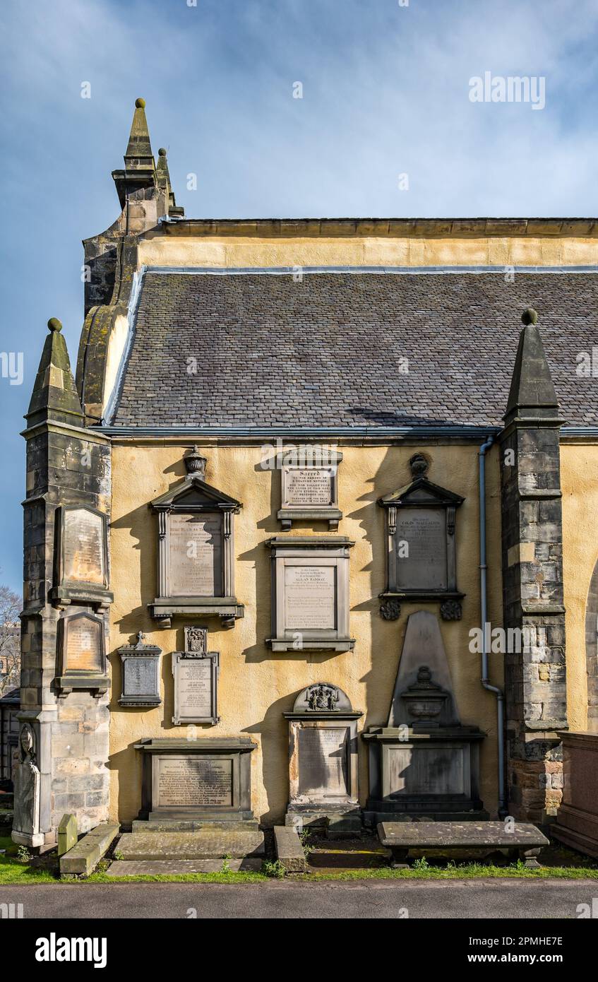 Greyfriar's Church or Kirk, historic church with old gravestones ...