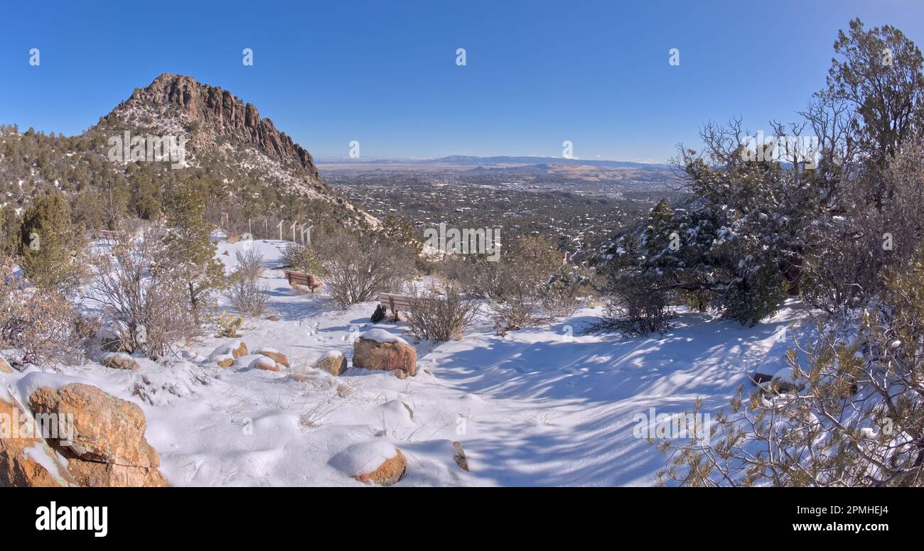 View from Picnic Hill along the Thumb Butte day use hiking trail ...