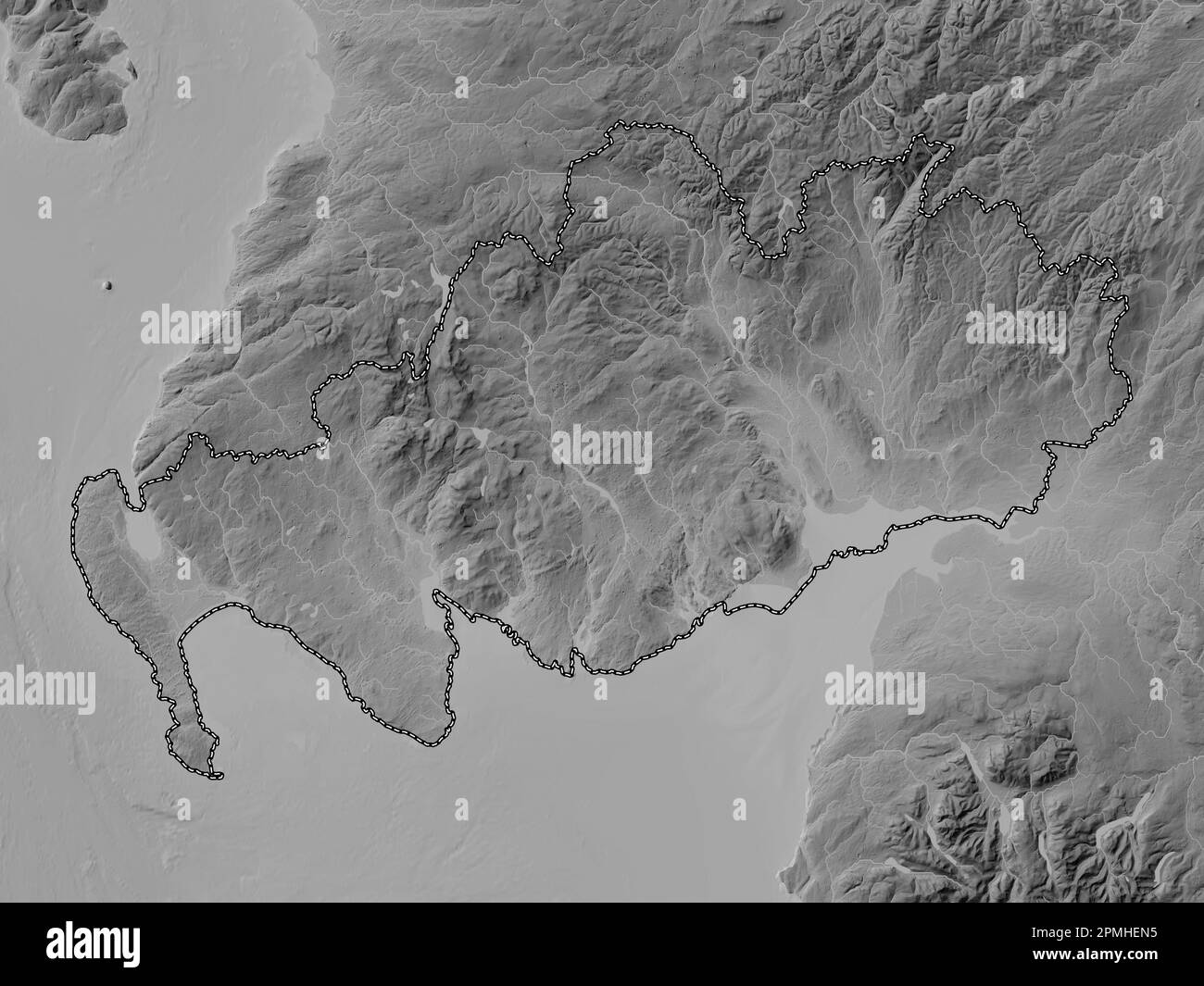Dumfries and Galloway, region of Scotland - Great Britain. Grayscale ...