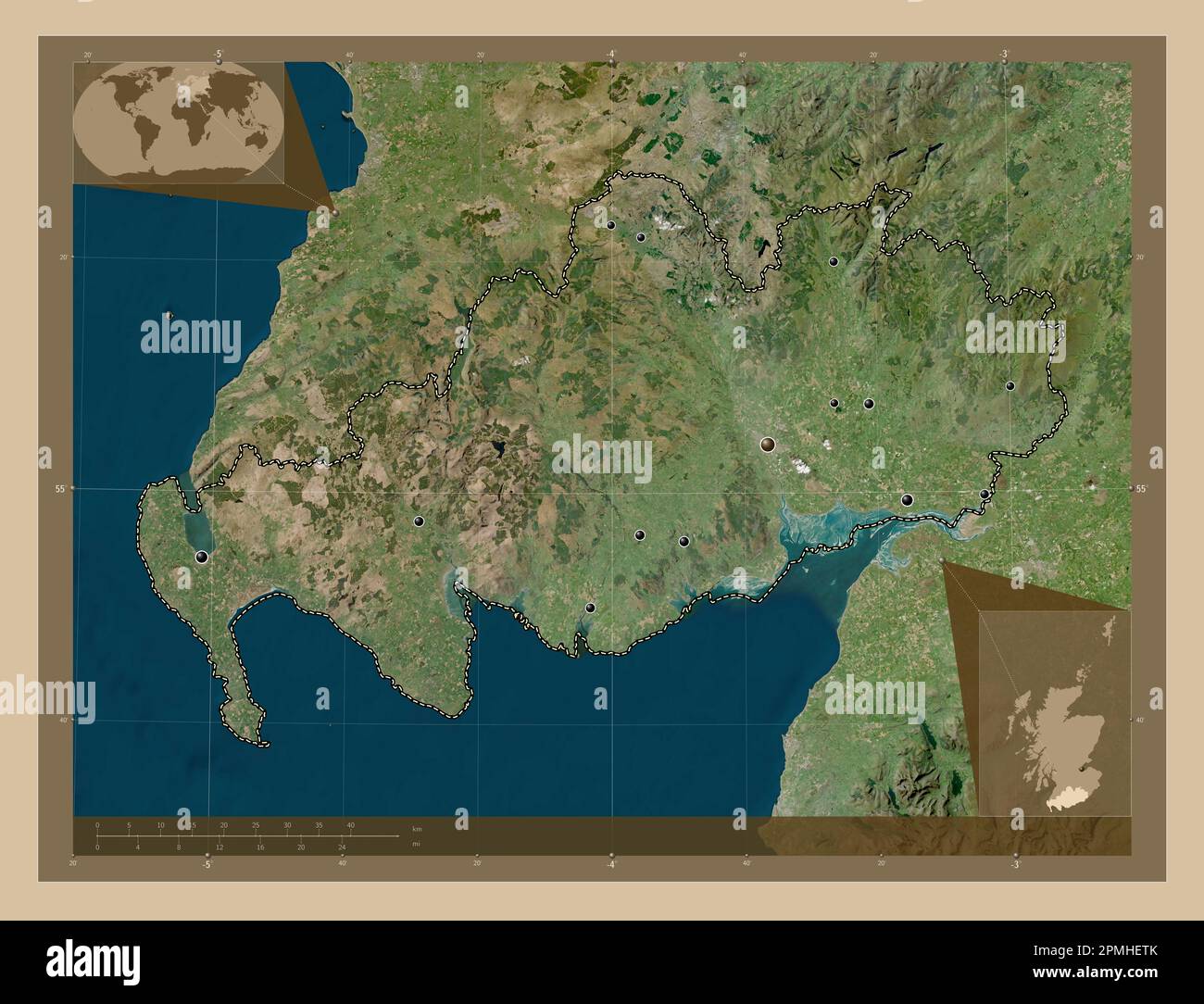 Dumfries and Galloway, region of Scotland - Great Britain. Low ...