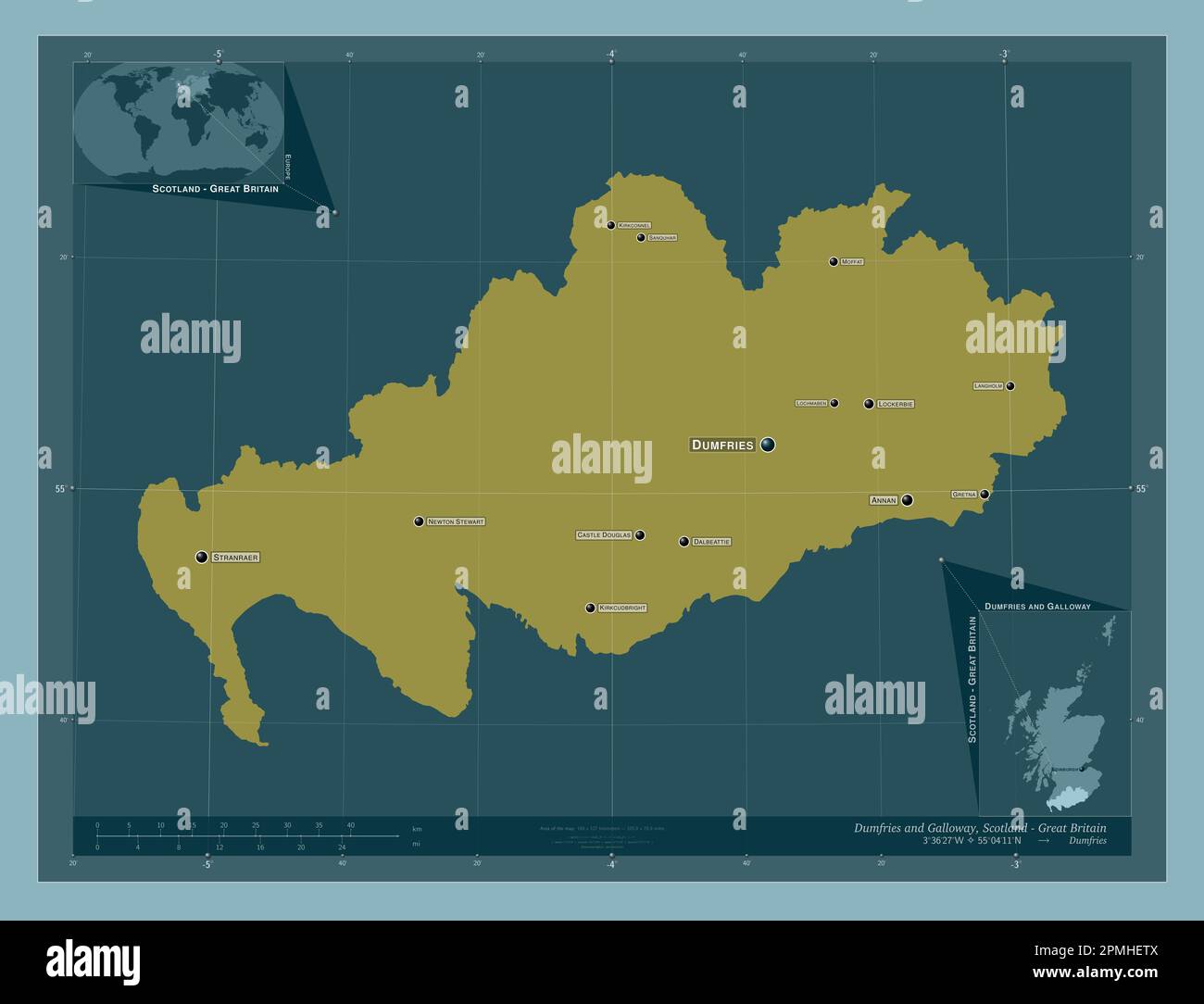 Map of lockerbie hi-res stock photography and images - Alamy