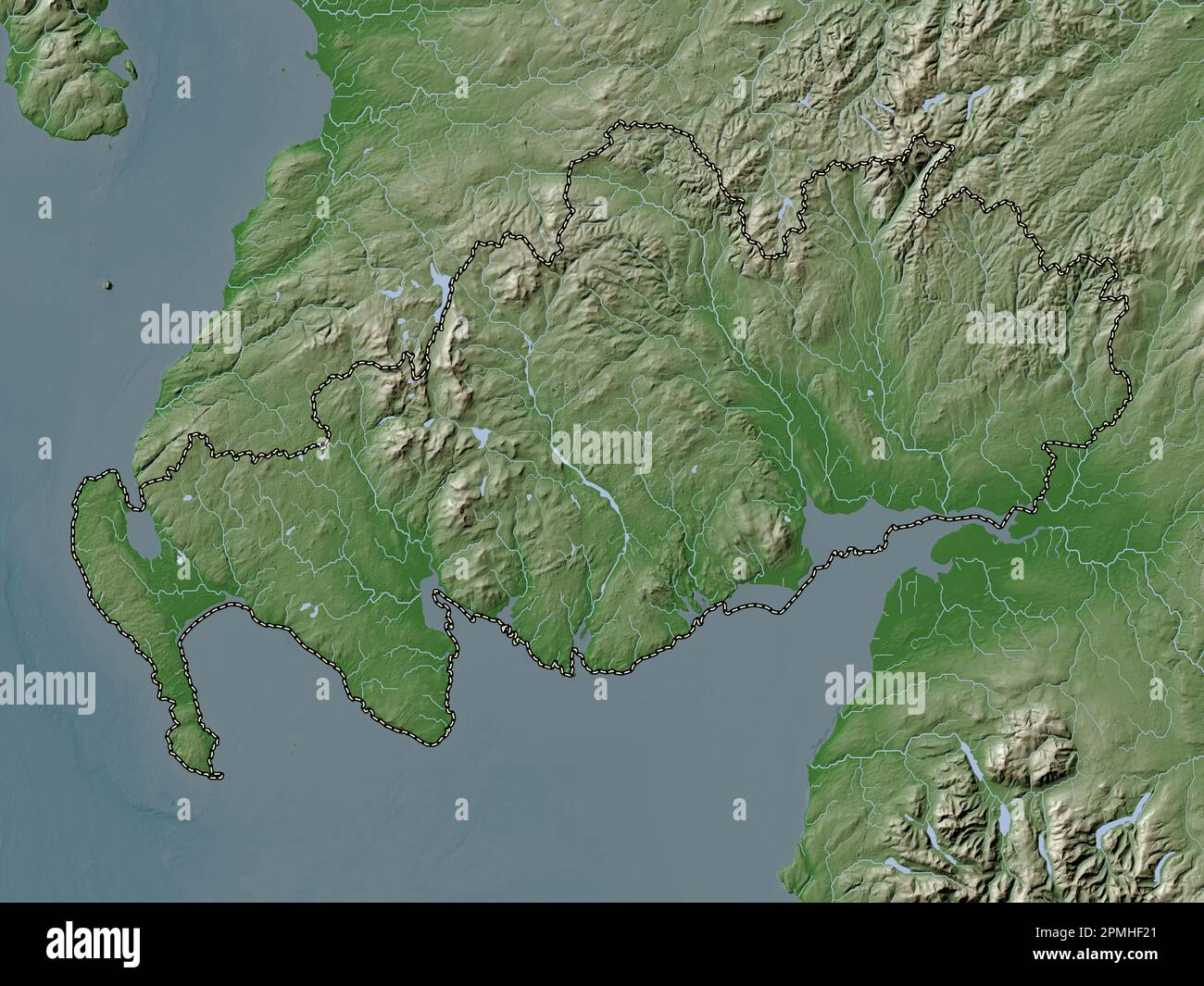 Dumfries and Galloway, region of Scotland - Great Britain. Elevation ...