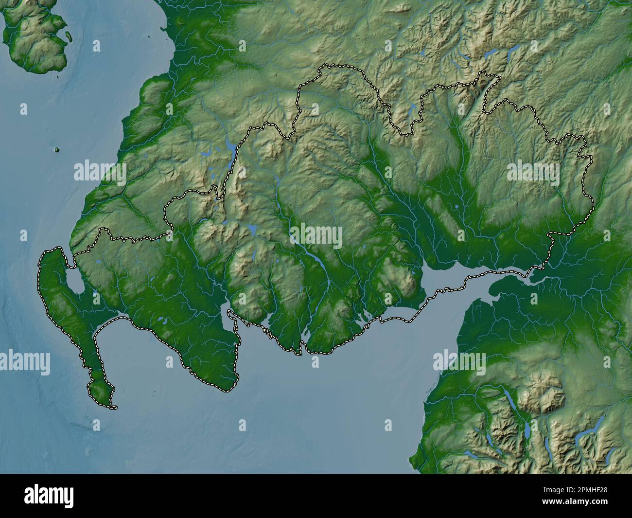 Dumfries and Galloway, region of Scotland - Great Britain. Colored ...