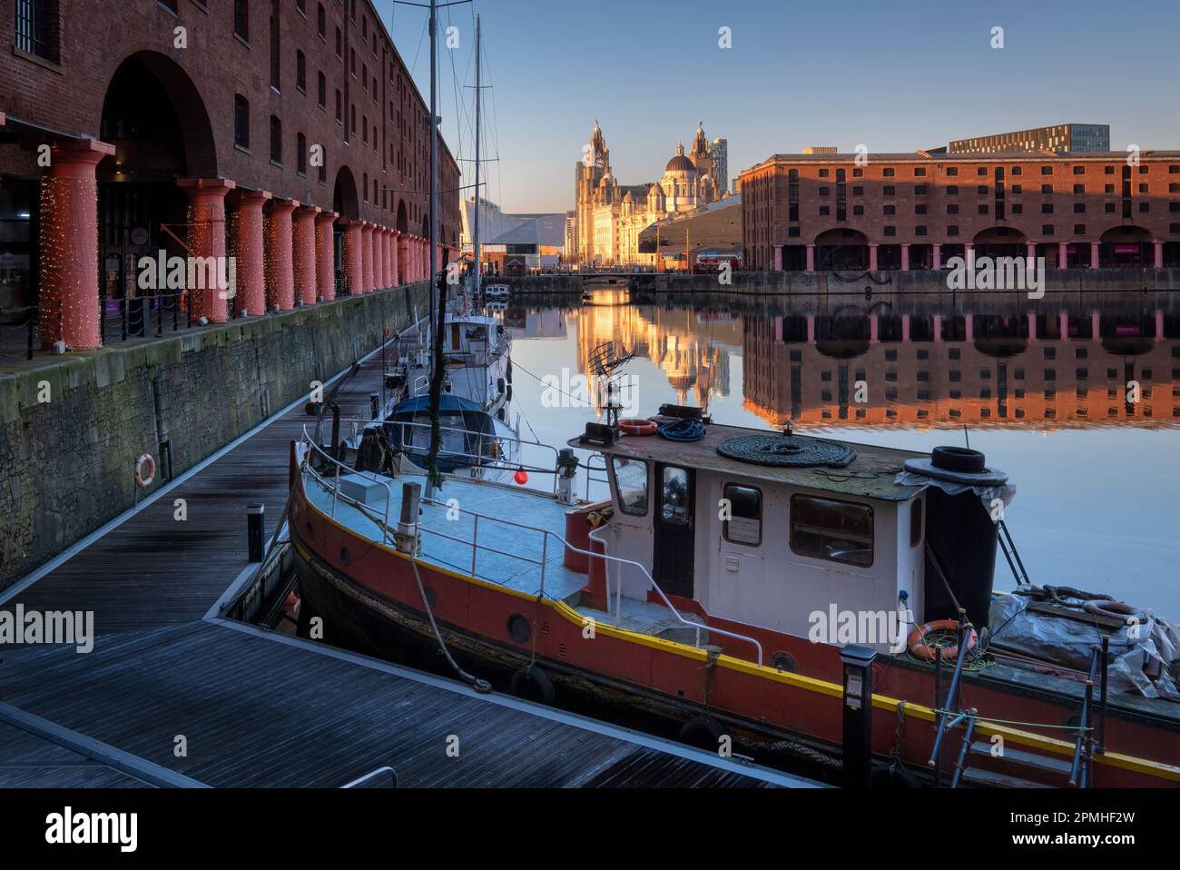 The Albert Dock and Liver Building, Albert Dock, Liverpool, Merseyside ...
