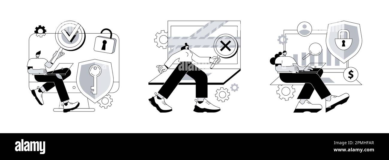 Information Control And Security Abstract Concept Vector Illustration