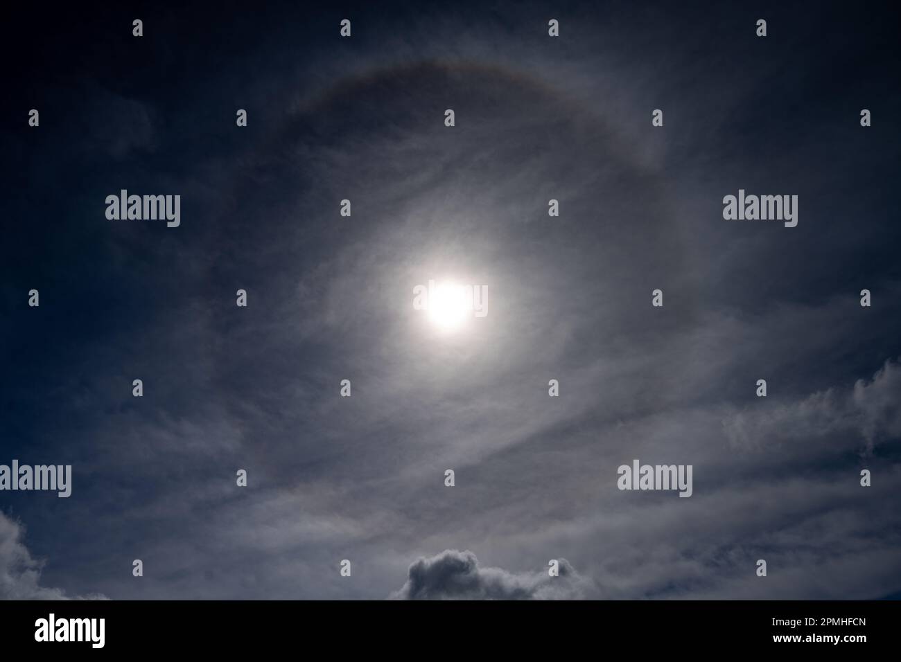 Franzburg, Germany. 13th Apr, 2023. A halo appearance in the sky. It is ...