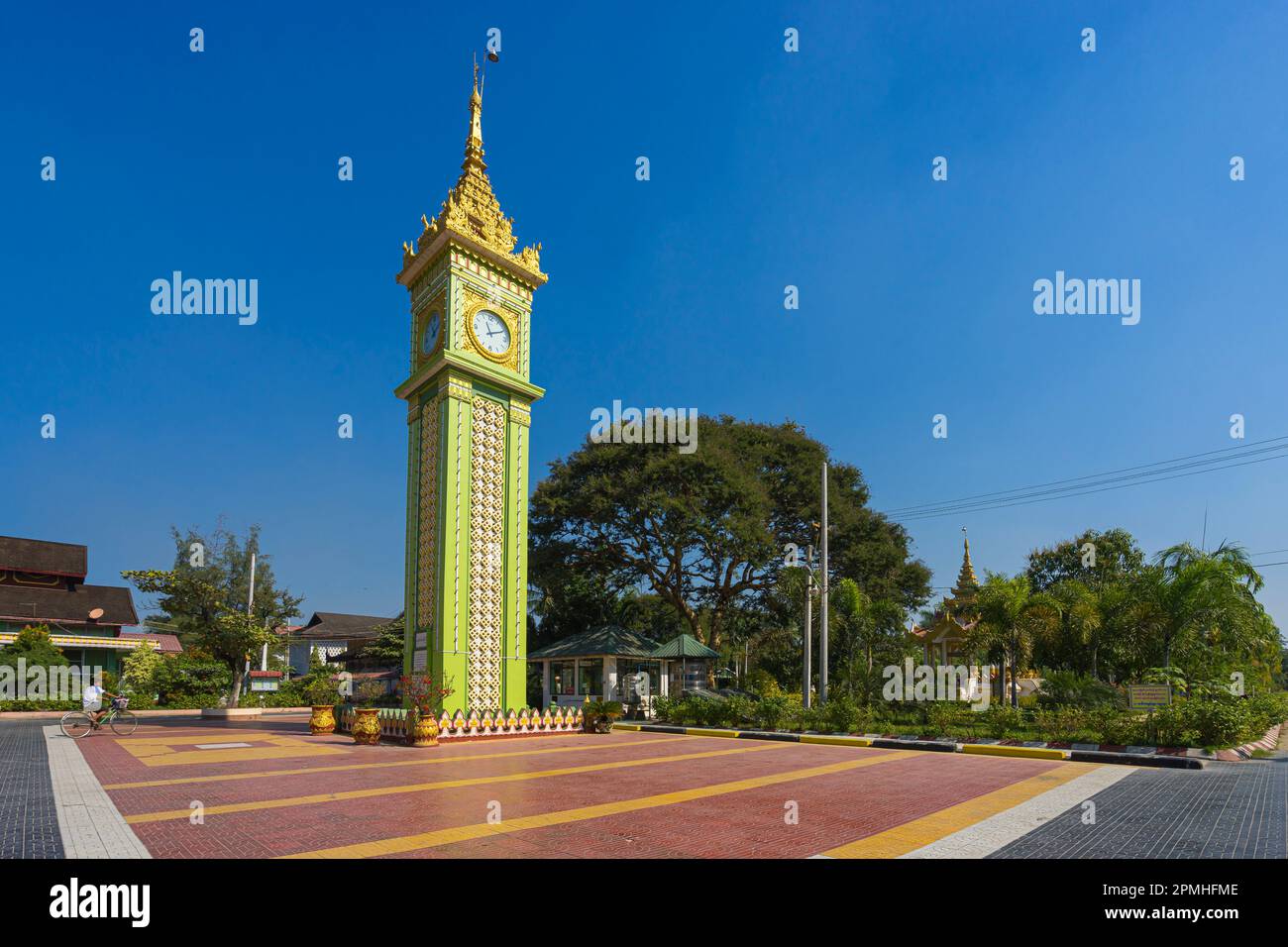 Clock tower at campus of State Pariyatti Sasana University, Mandalay ...