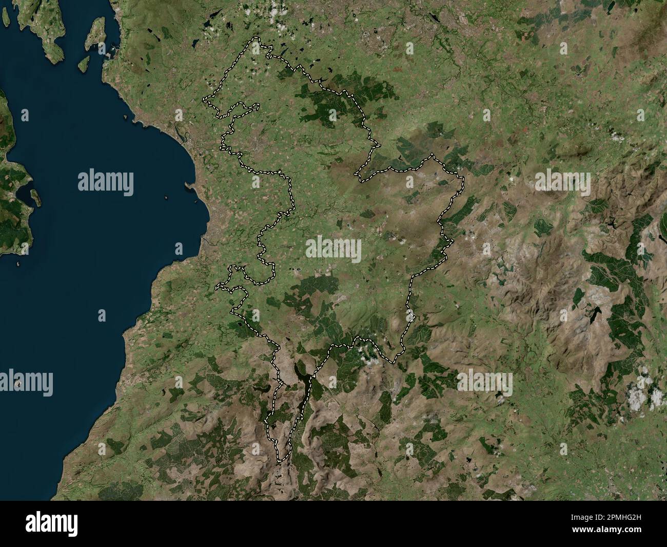 East Ayrshire, region of Scotland - Great Britain. High resolution satellite map Stock Photo - Alamy