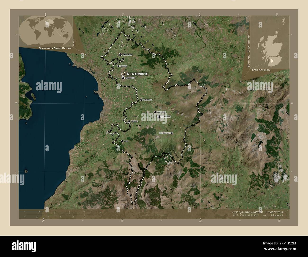 East Ayrshire, region of Scotland - Great Britain. High resolution ...