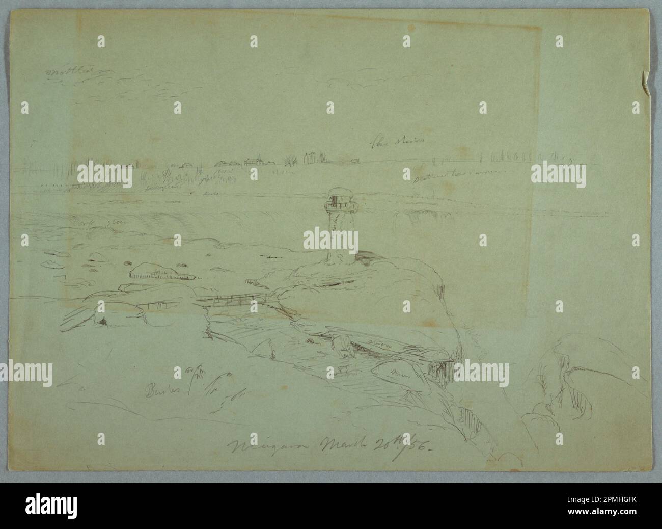 Drawing, Terrapin Point; Frederic Edwin Church (American, 1826–1900 ...