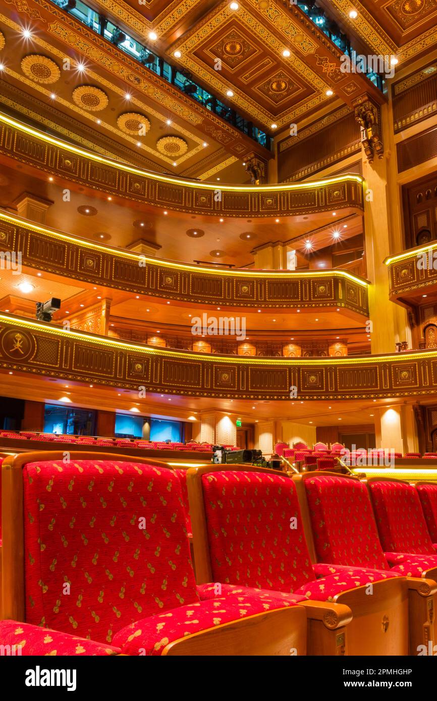 Interior of Royal Opera House, Muscat, Oman, Middle East Stock Photo ...