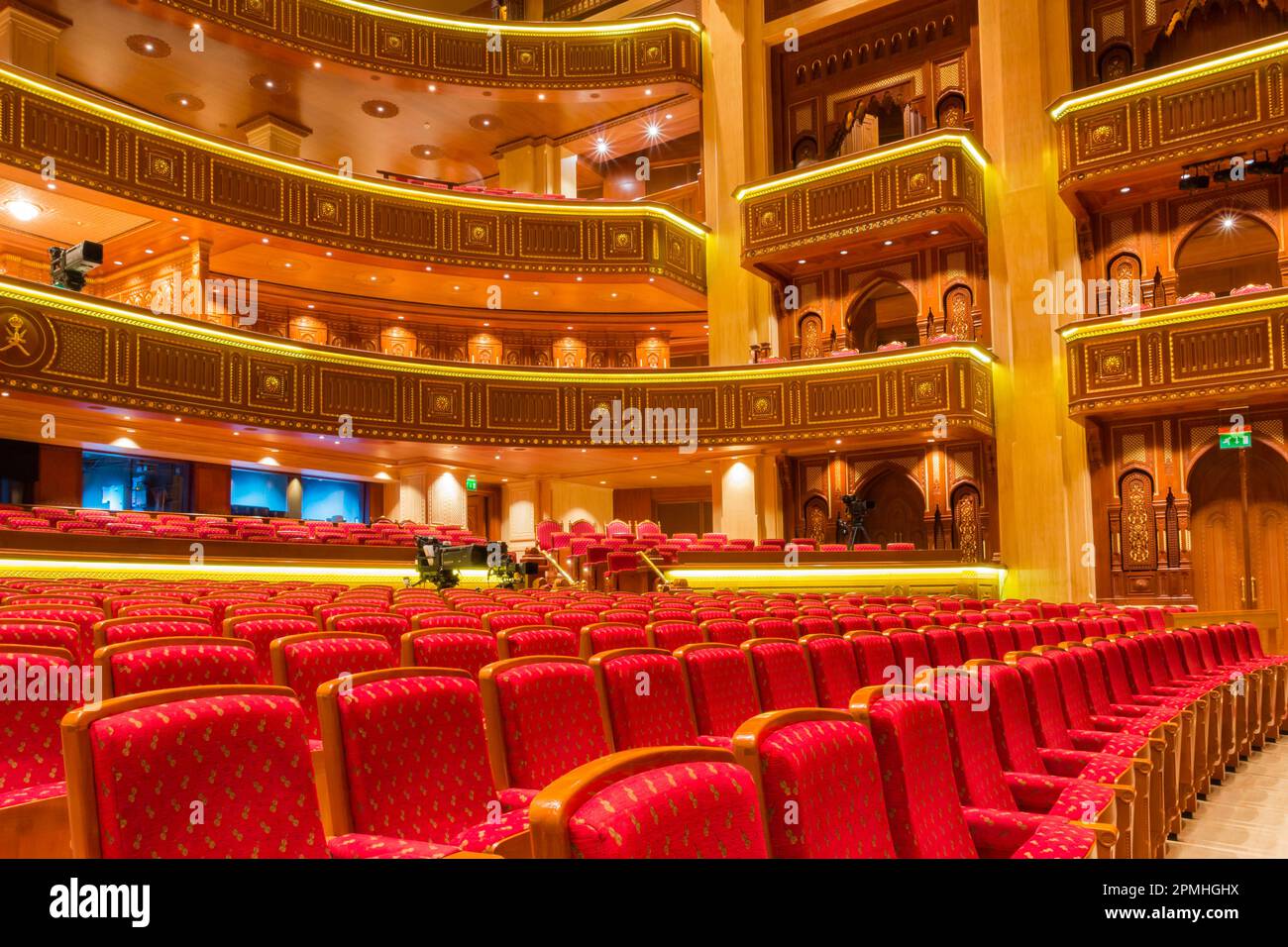 Interior of Royal Opera House, Muscat, Oman, Middle East Stock Photo ...