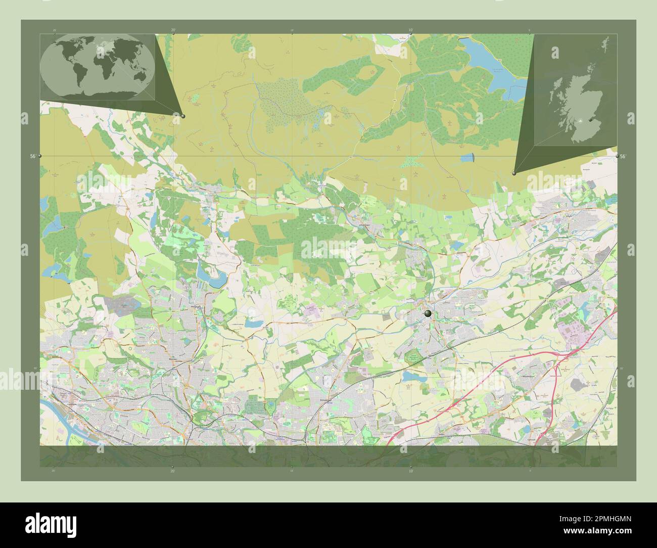 East Dunbartonshire, region of Scotland - Great Britain. Open Street ...