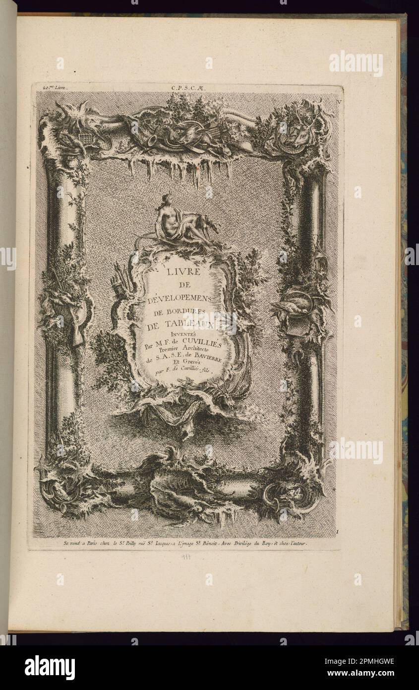 Print, Design for a Frame and a Cartouche; Designed by François de ...