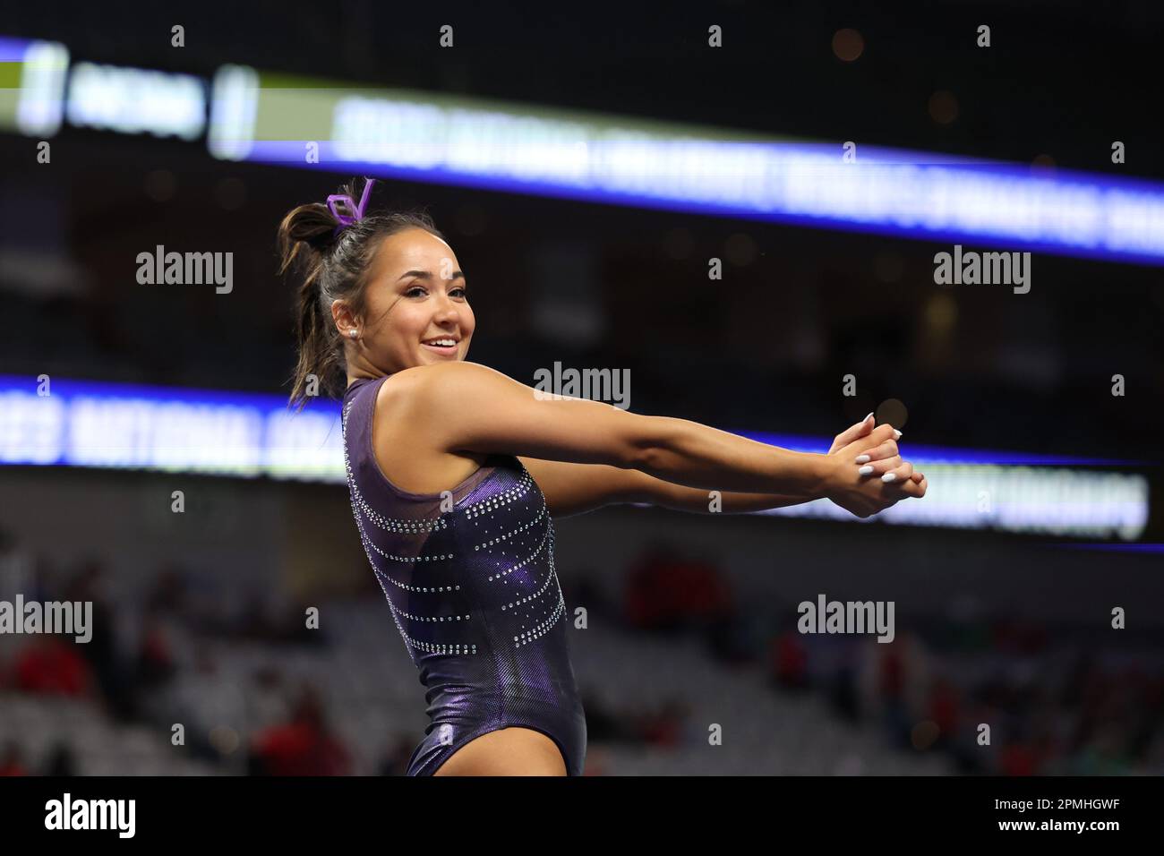 Fort Worth, Texas, USA. 12th Apr, 2023. Aleah Finnegan (LSU) during ...
