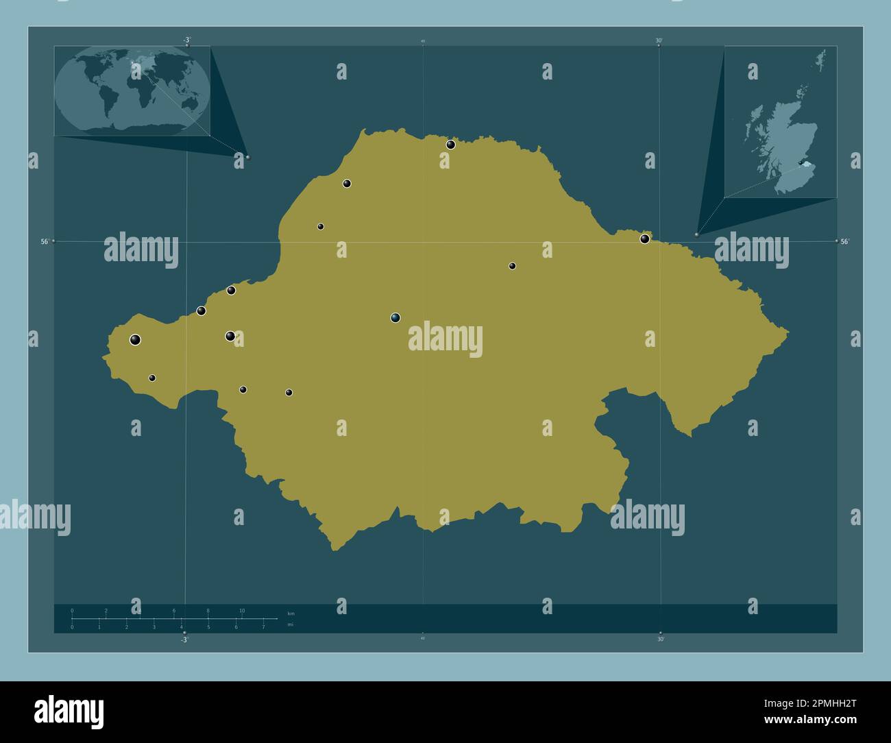 East Lothian, region of Scotland - Great Britain. Solid color shape ...