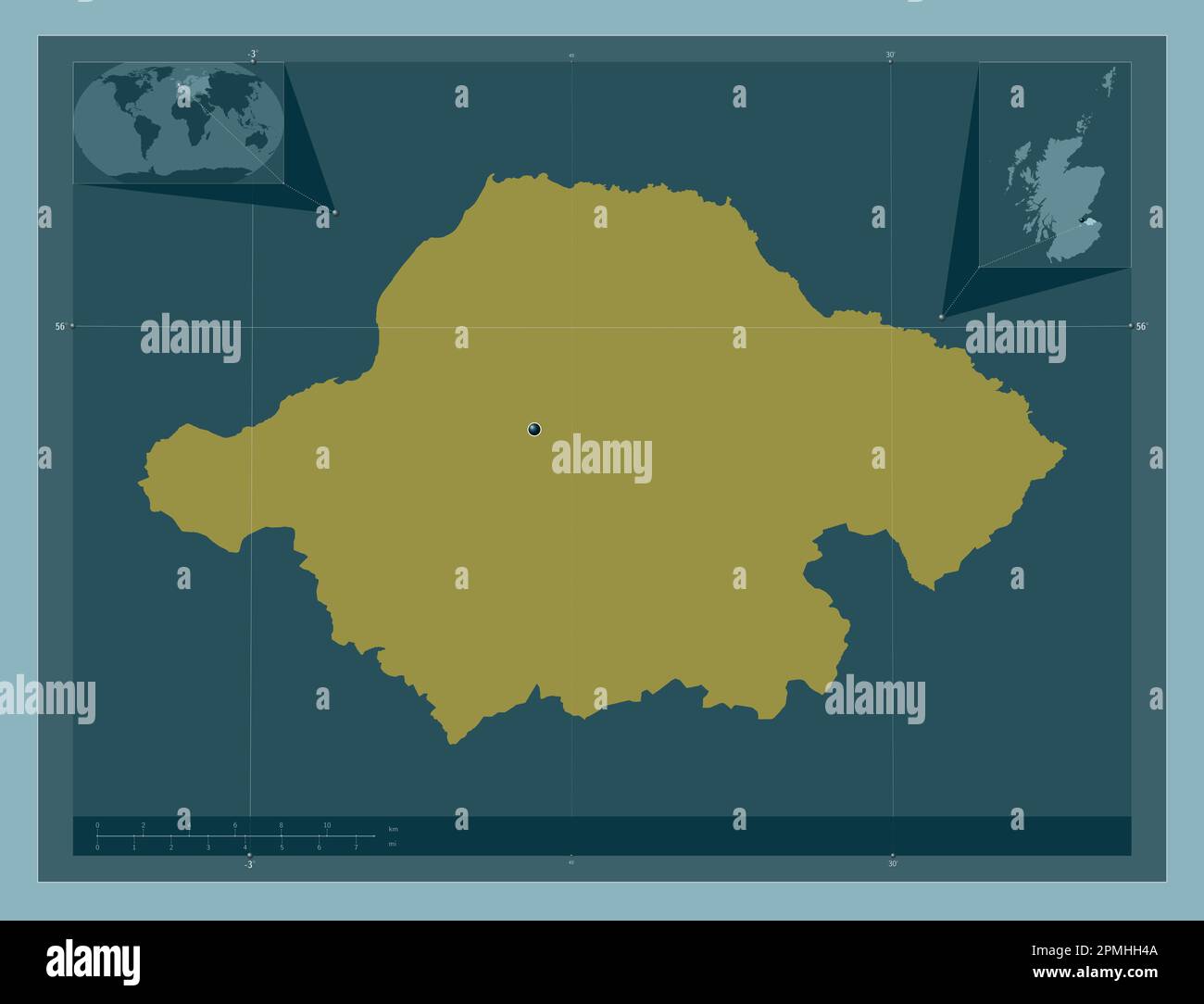 East Lothian, region of Scotland - Great Britain. Solid color shape ...