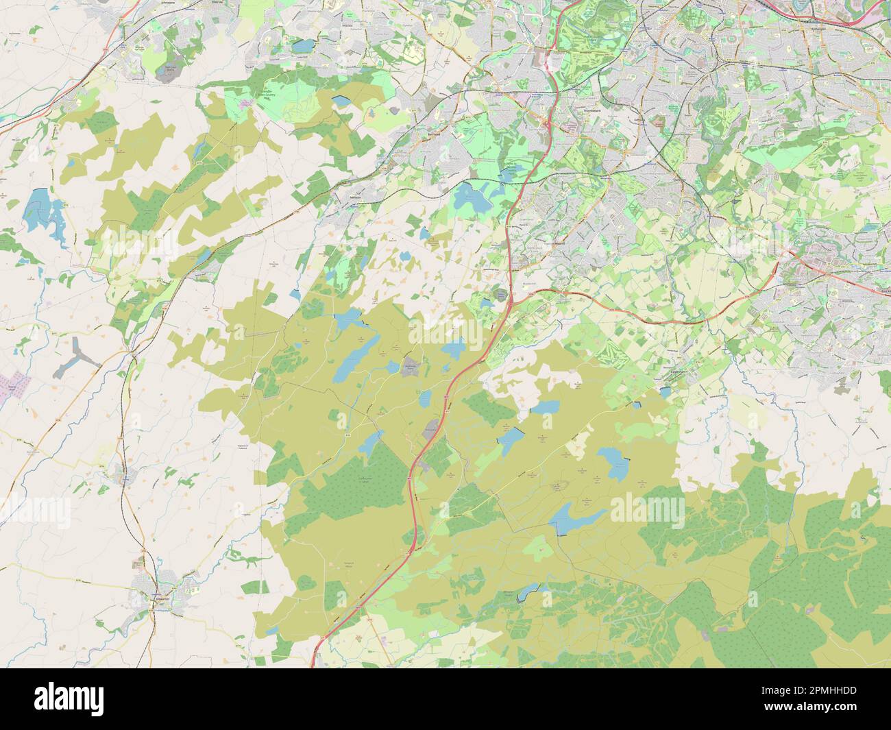 East Renfrewshire, region of Scotland - Great Britain. Open Street Map ...