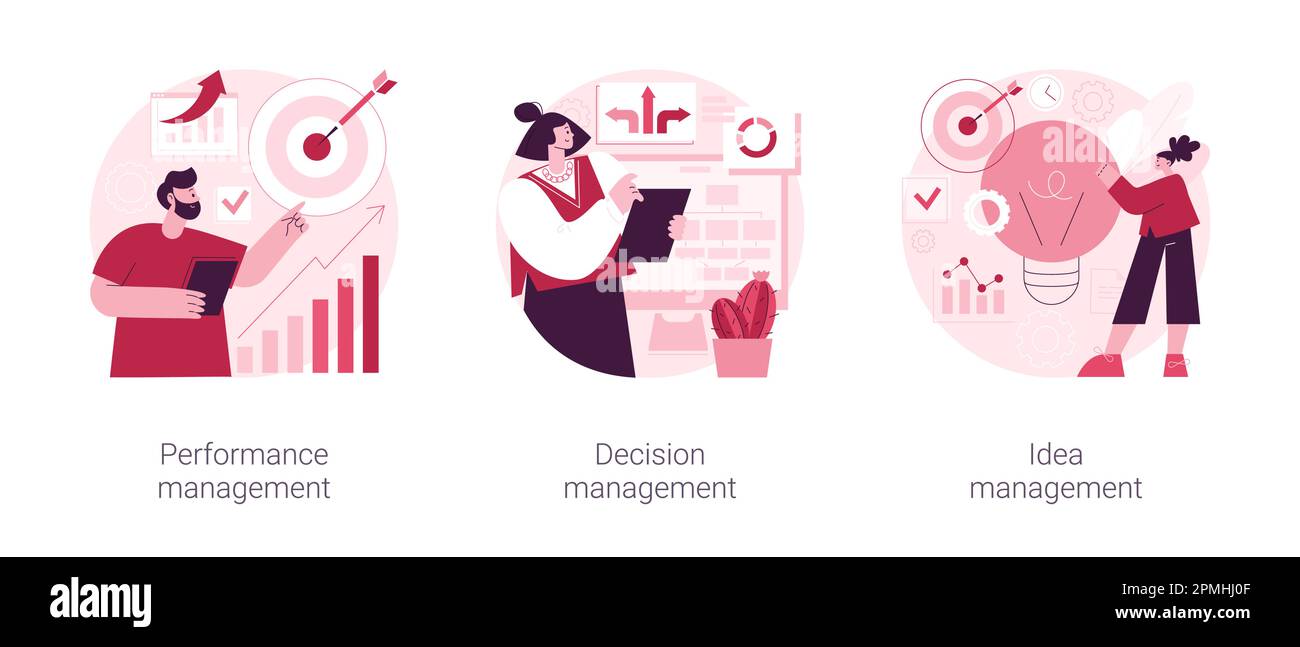 Business efficiency abstract concept vector illustration set ...