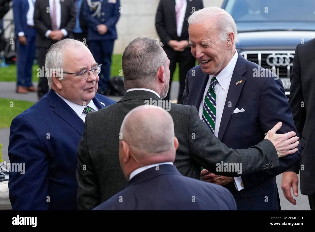 President Joe Biden greets Seán Ó Fearghaíl, speaker of Dáil Éireann ...