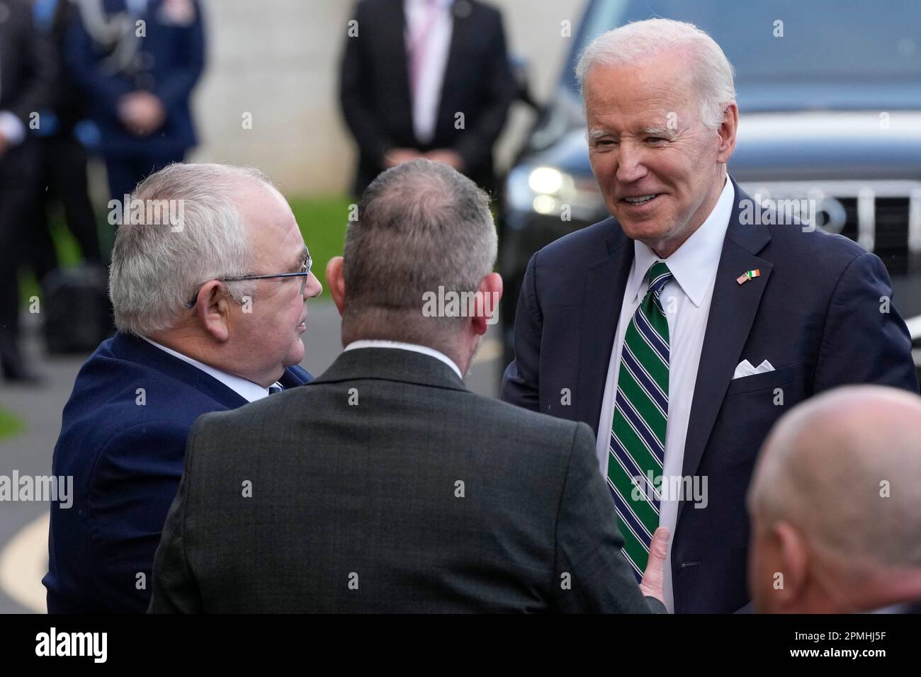President Joe Biden greets Seán Ó Fearghaíl, speaker of Dáil Éireann ...