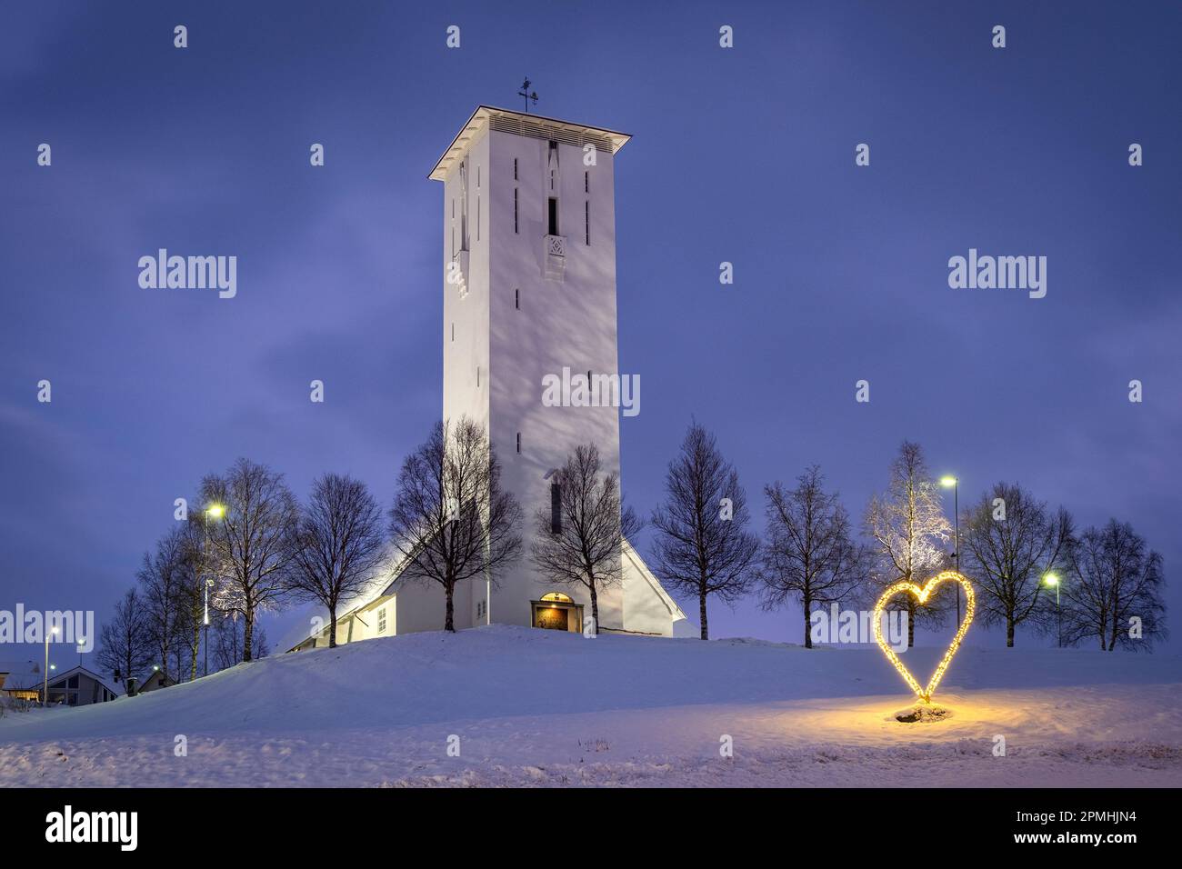Bjerkvik church winter hi-res stock photography and images - Alamy