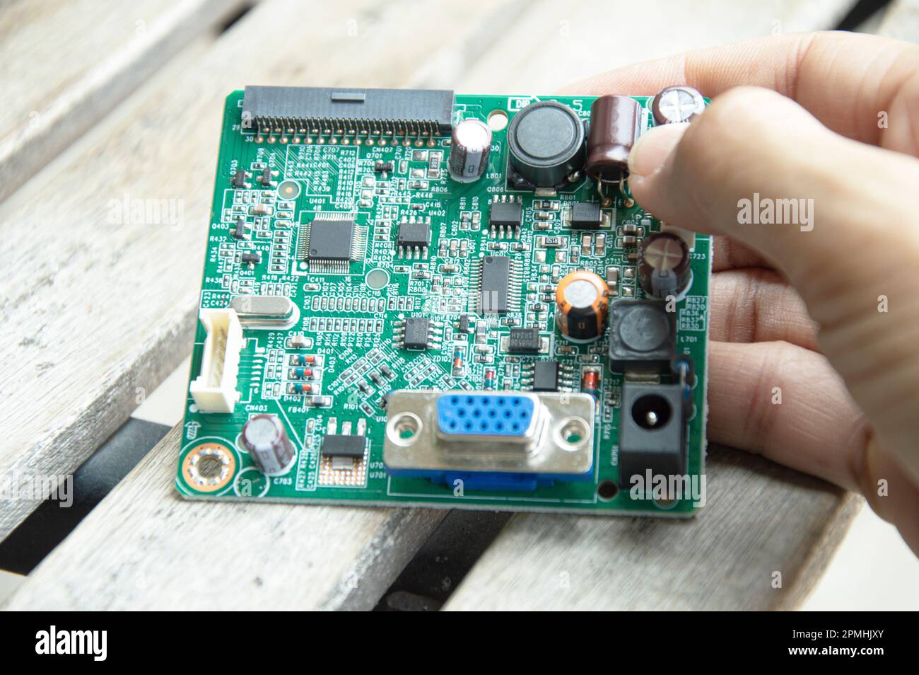 top view of main computer, electronic circuit Stock Photo - Alamy