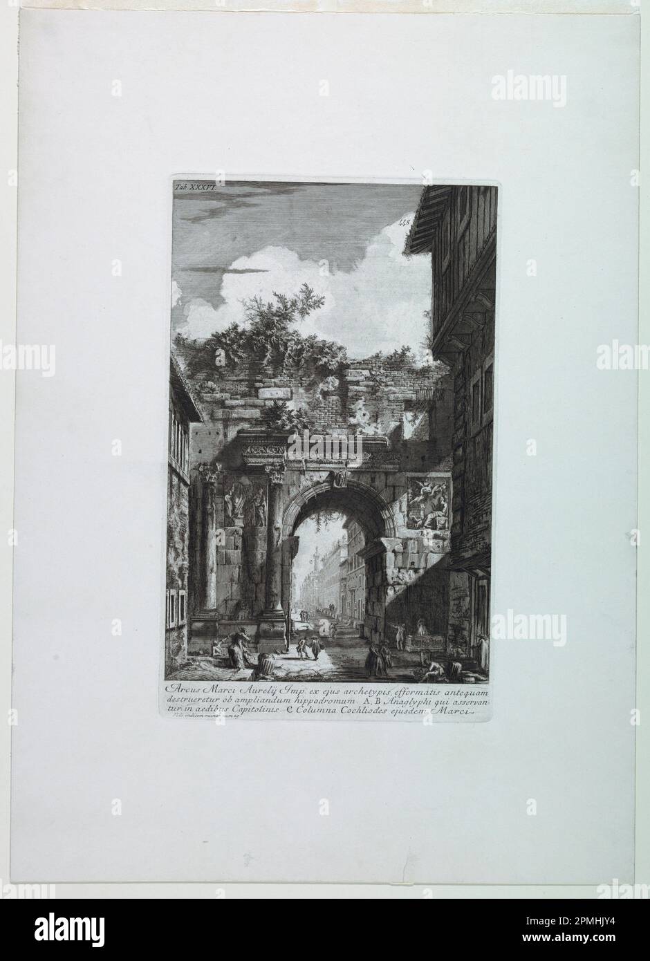 Print, The Arch of Marcus Aurelius; Giovanni Battista Piranesi (Italian ...