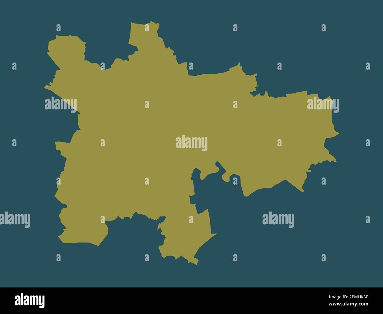Glasgow, region of Scotland - Great Britain. Solid color shape Stock ...