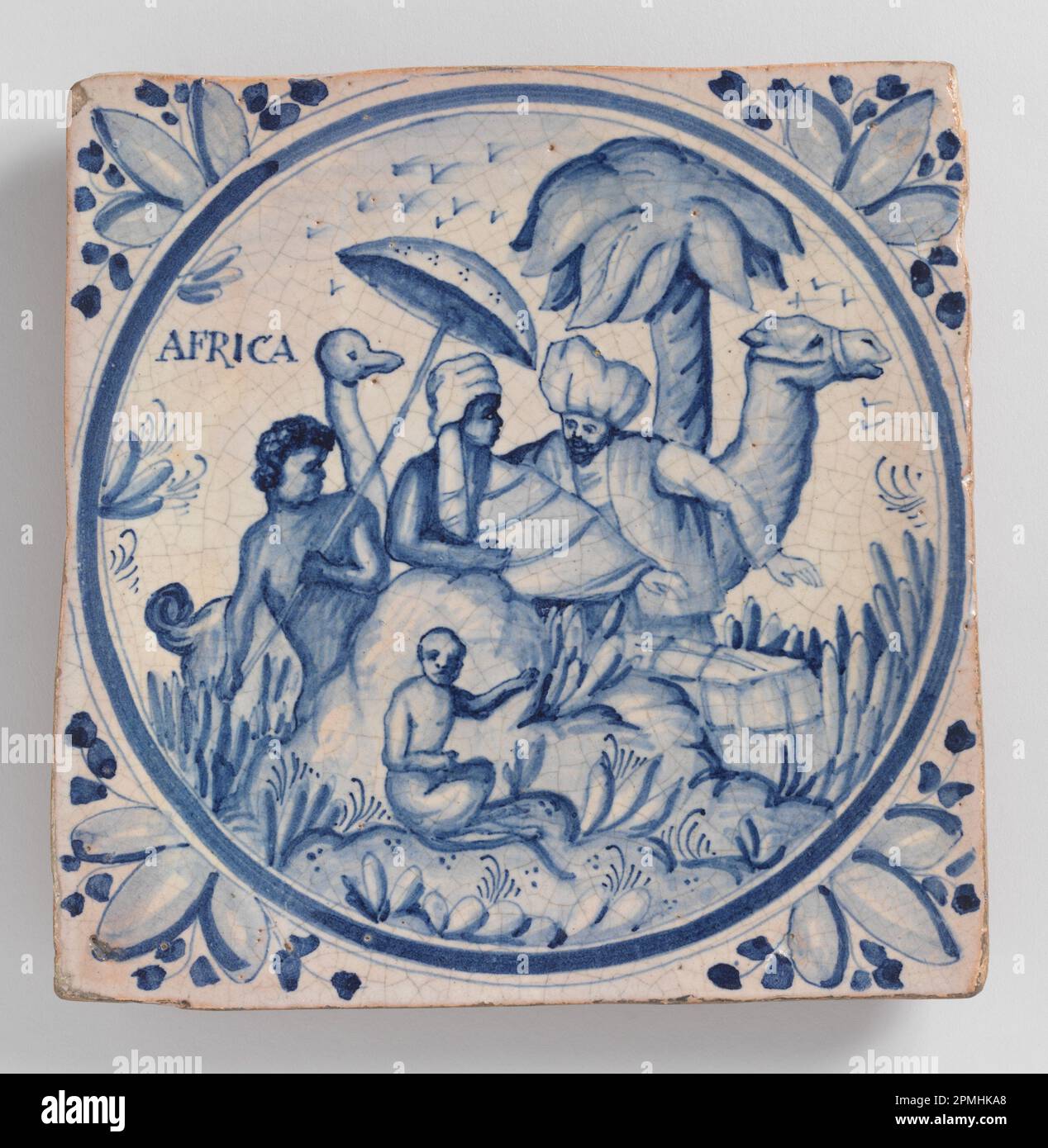 Allegories of the Four Continents Tiles; After Johann Theodor de Bry ...