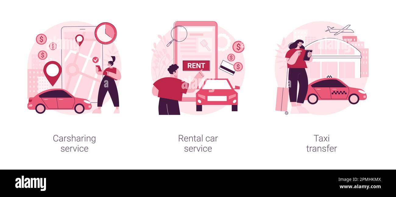 Passenger transportation services abstract concept vector illustration ...