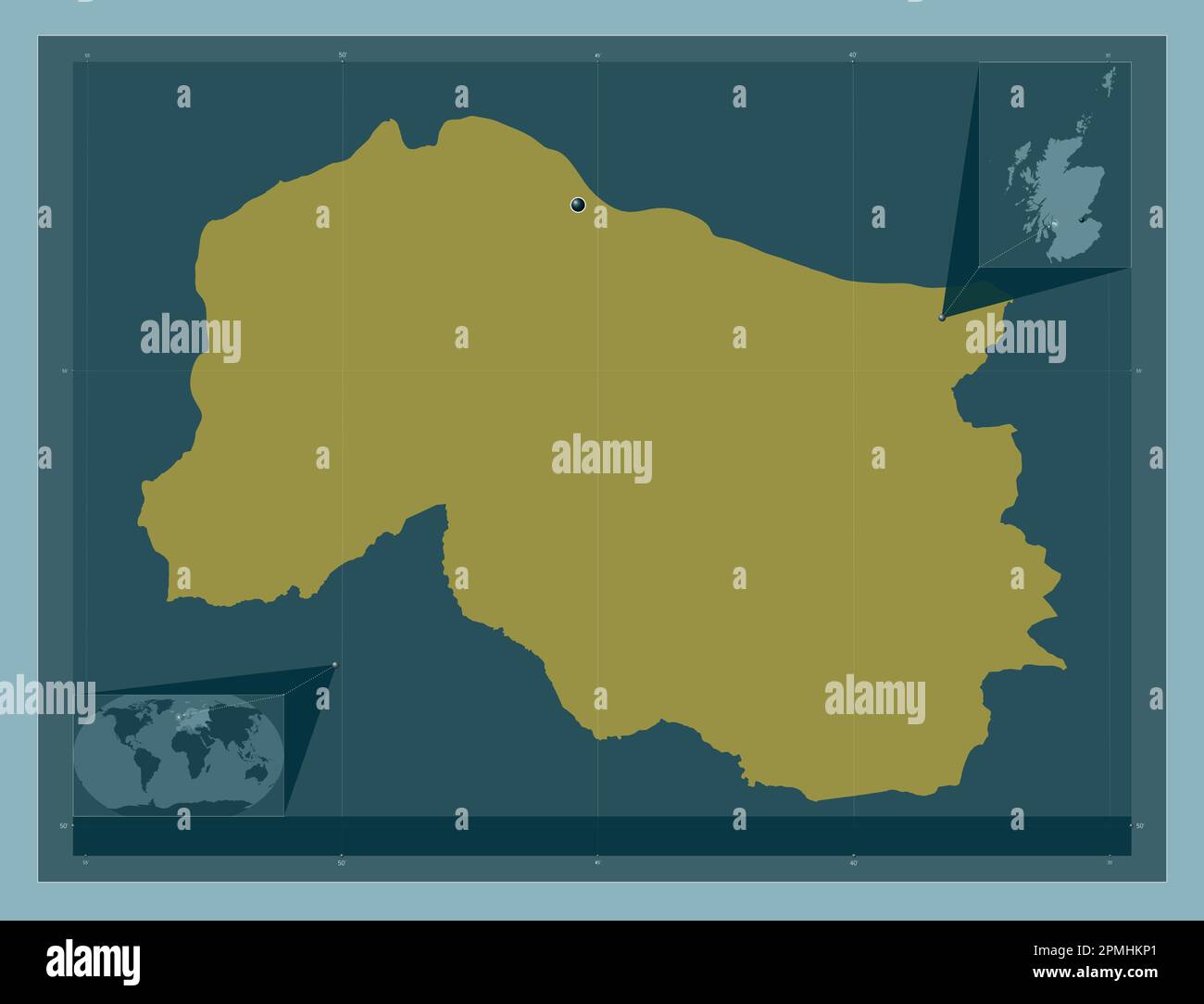 Inverclyde, region of Scotland - Great Britain. Solid color shape ...
