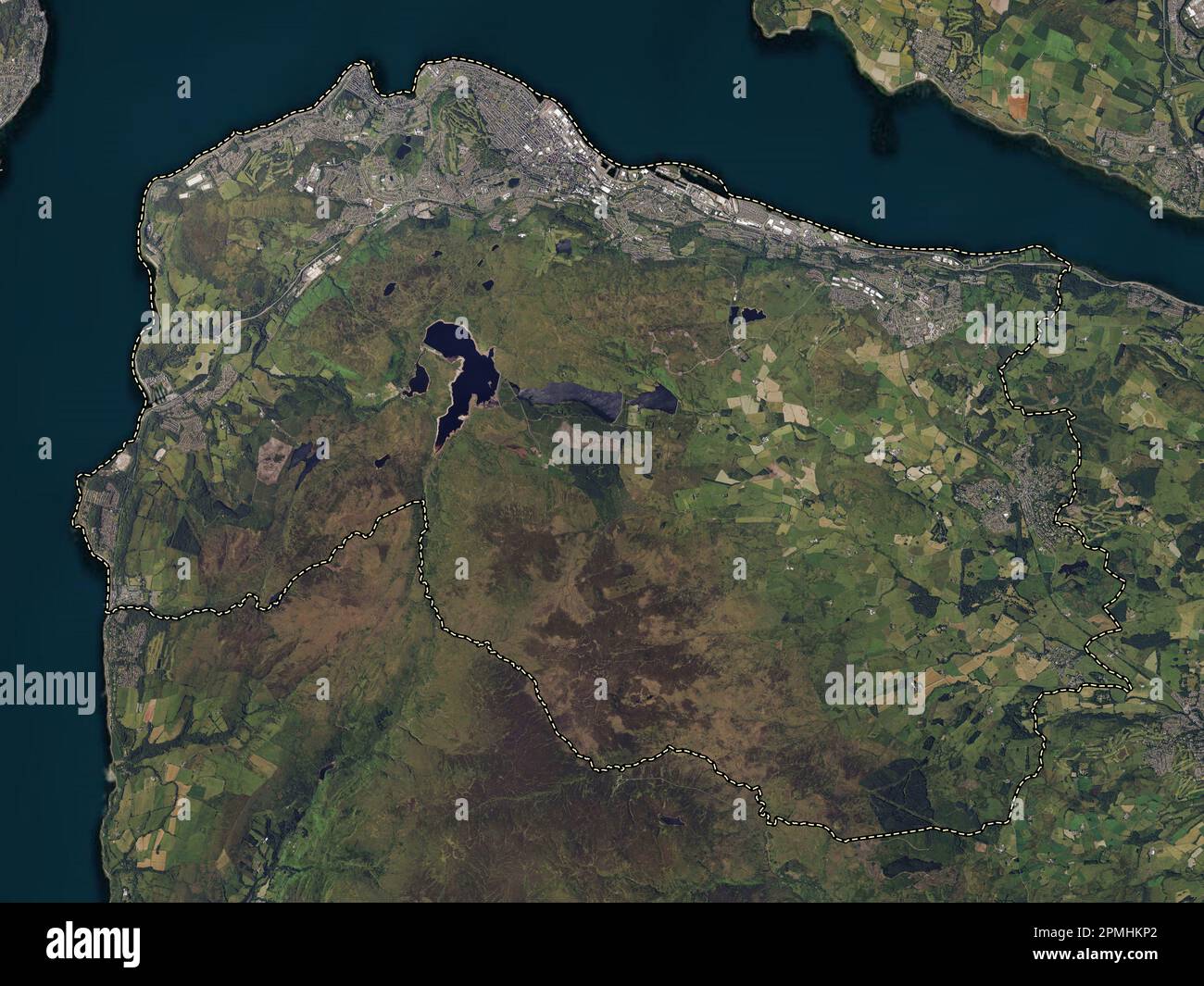Inverclyde, region of Scotland - Great Britain. High resolution satellite map Stock Photo - Alamy