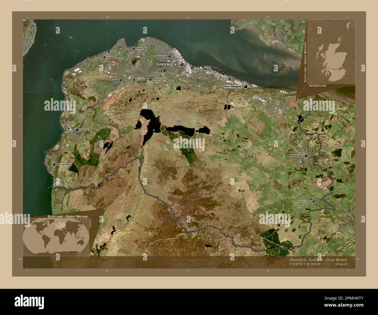 Inverclyde, region of Scotland - Great Britain. Low resolution ...