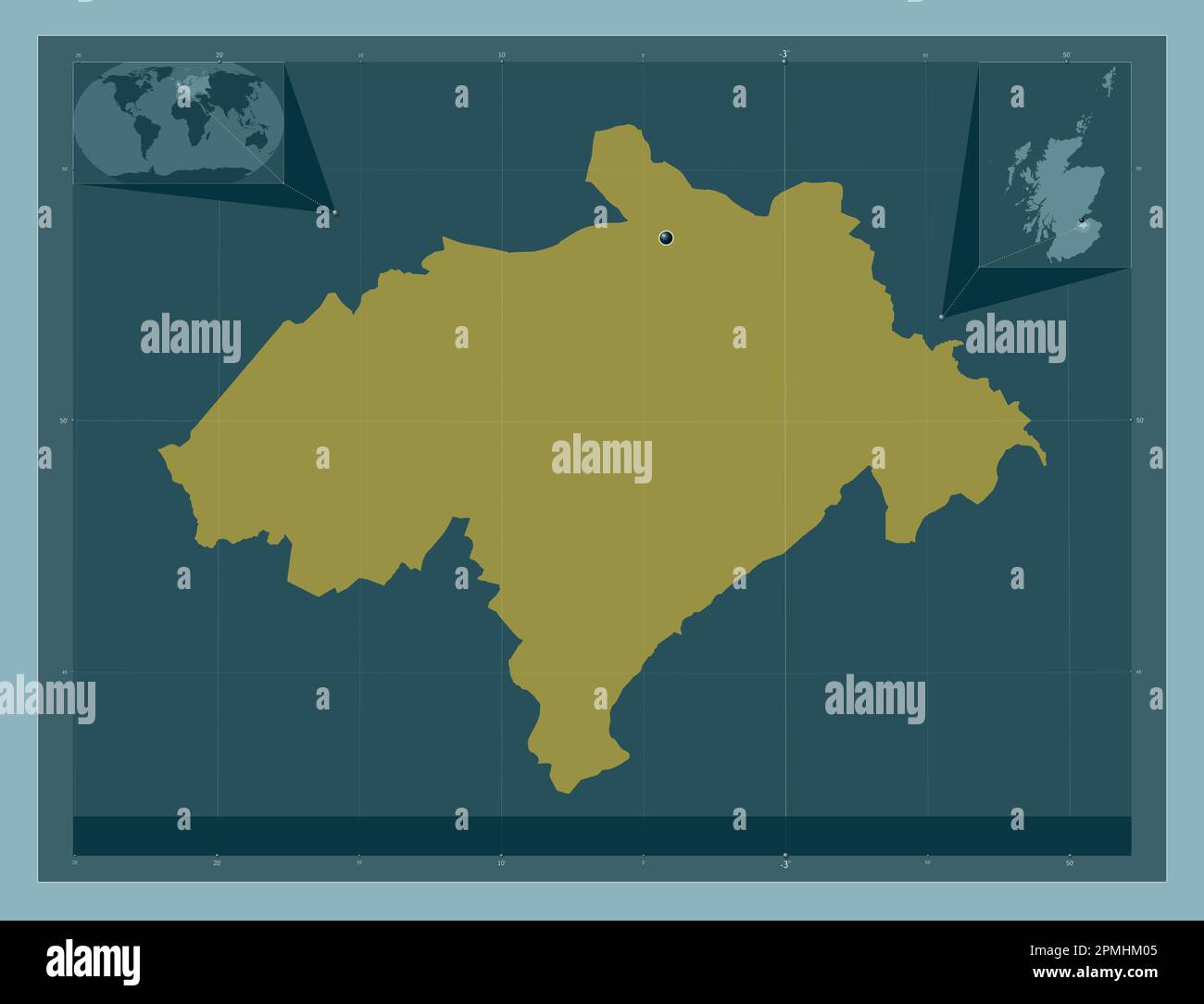 Midlothian, region of Scotland - Great Britain. Solid color shape ...