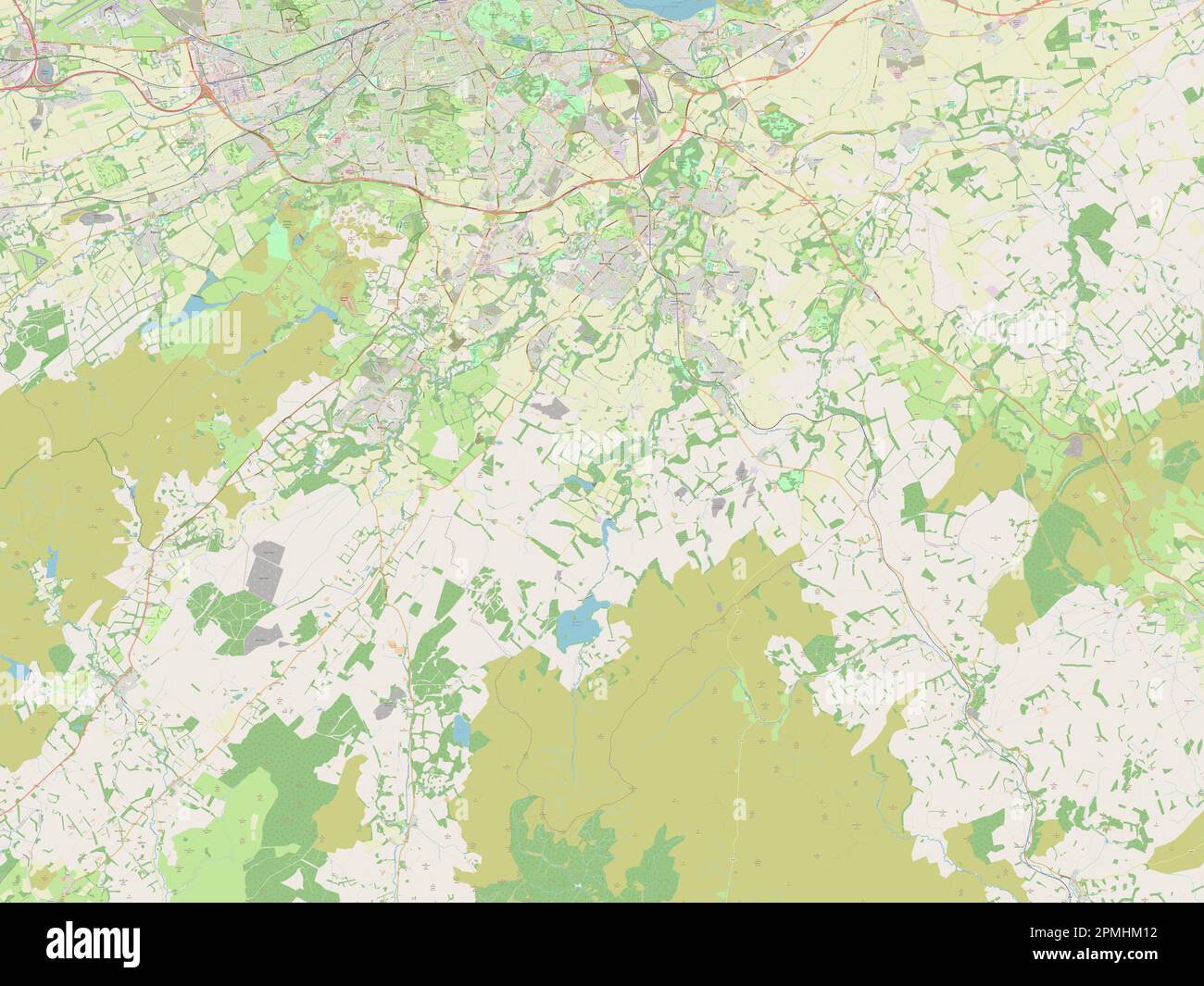 Midlothian, region of Scotland - Great Britain. Open Street Map Stock ...