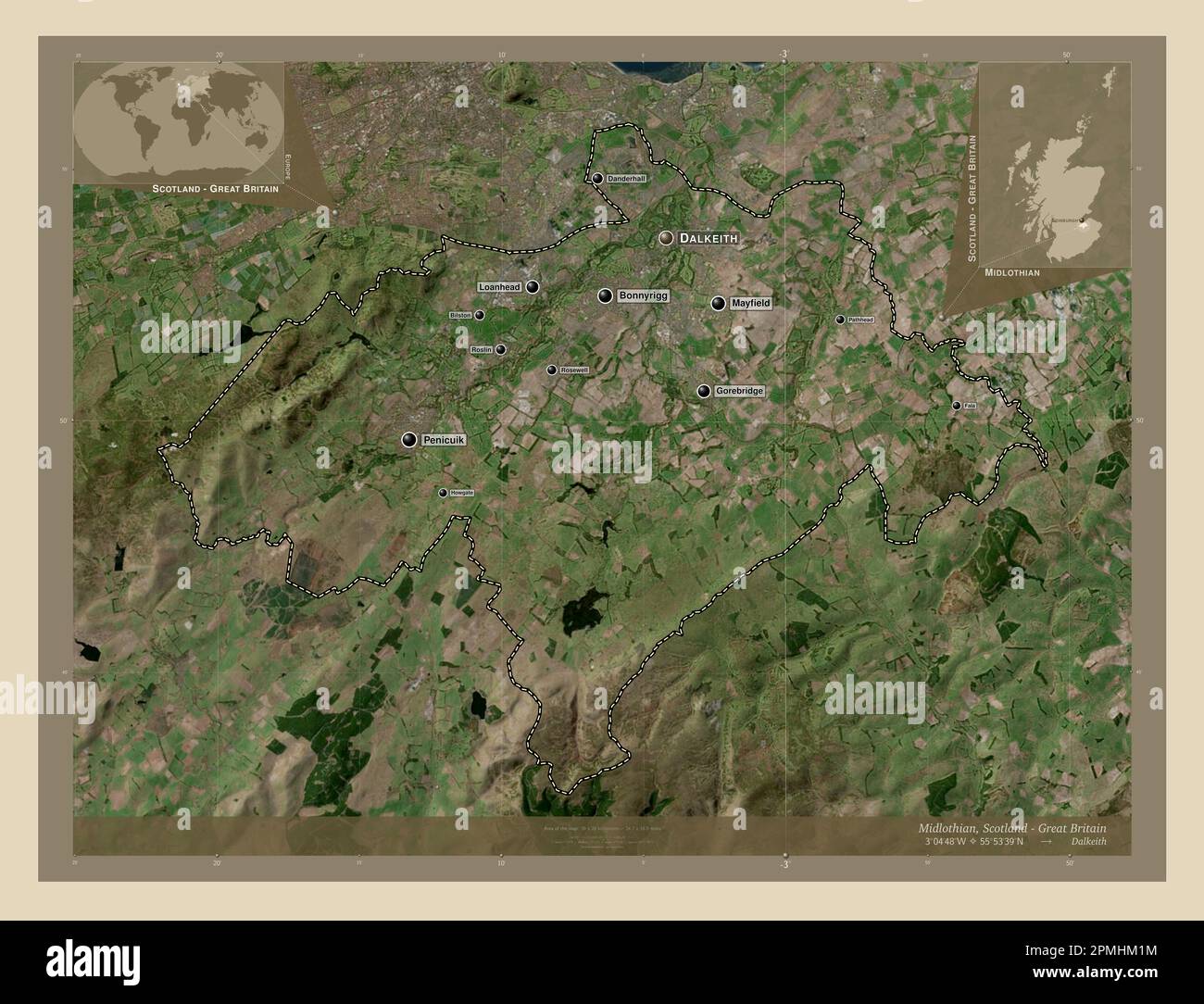 Midlothian, region of Scotland - Great Britain. High resolution ...