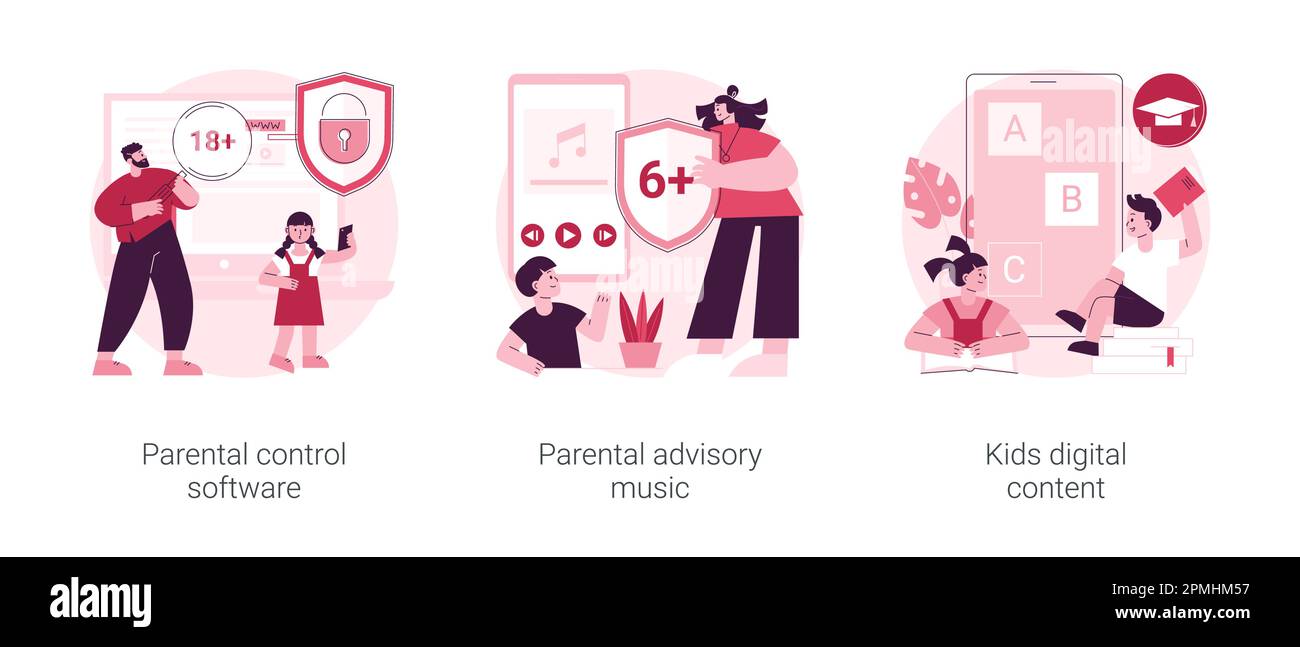 Media content limitation technology abstract concept vector ...