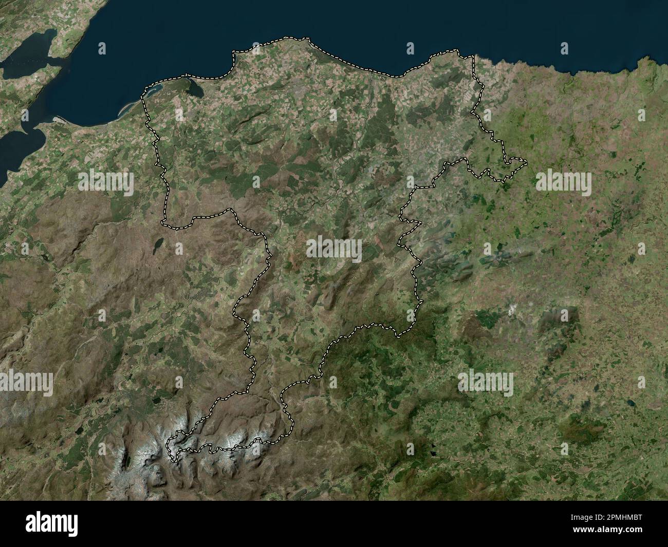 Moray, region of Scotland - Great Britain. High resolution satellite ...