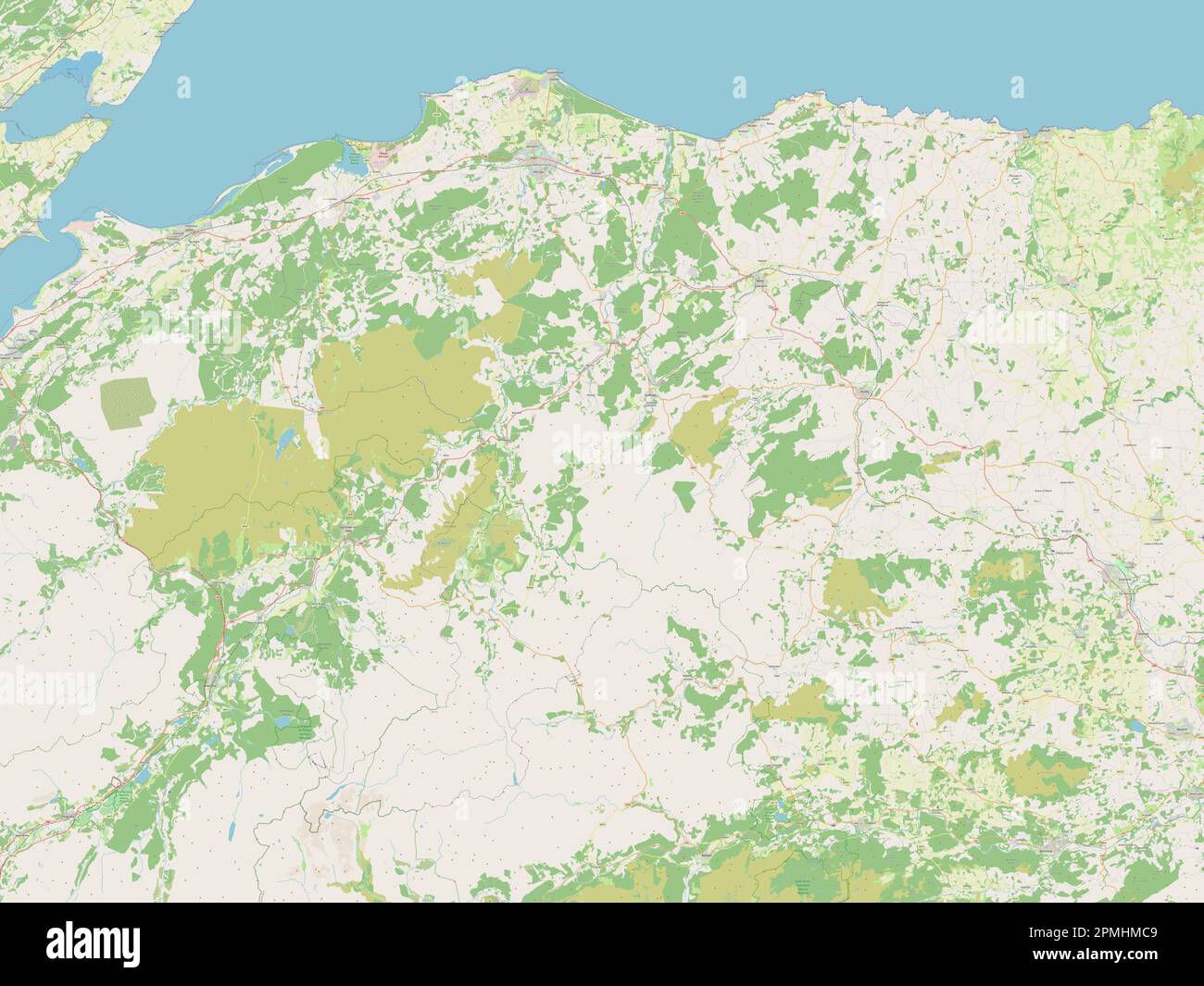 Moray, region of Scotland - Great Britain. Open Street Map Stock Photo ...