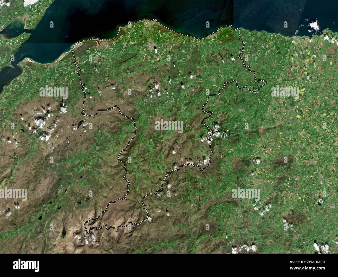 Moray, region of Scotland - Great Britain. Low resolution satellite map ...